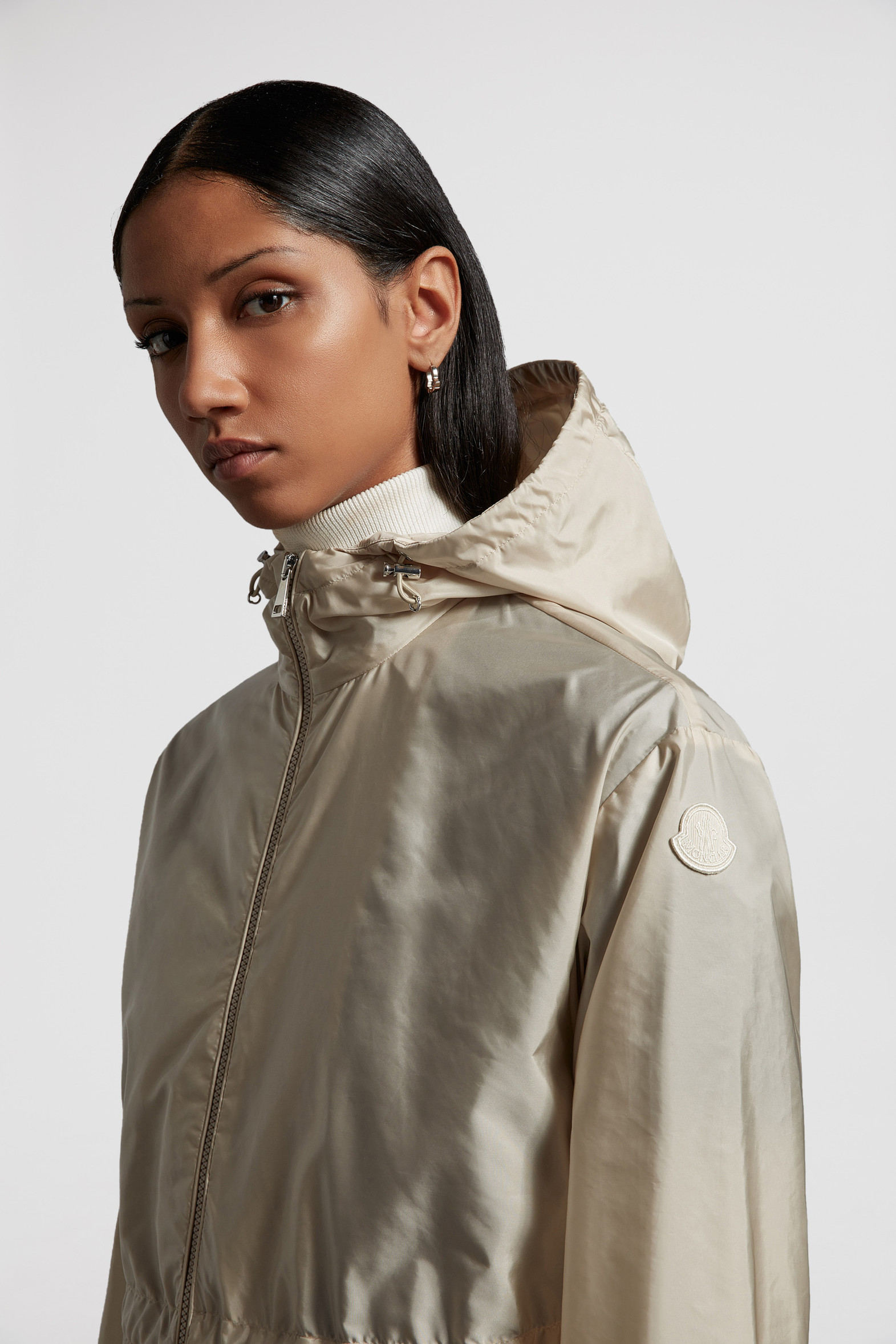 Giacca con cappuccio Wete Beige - Impermeabili e Giacche a Vento Donna ...