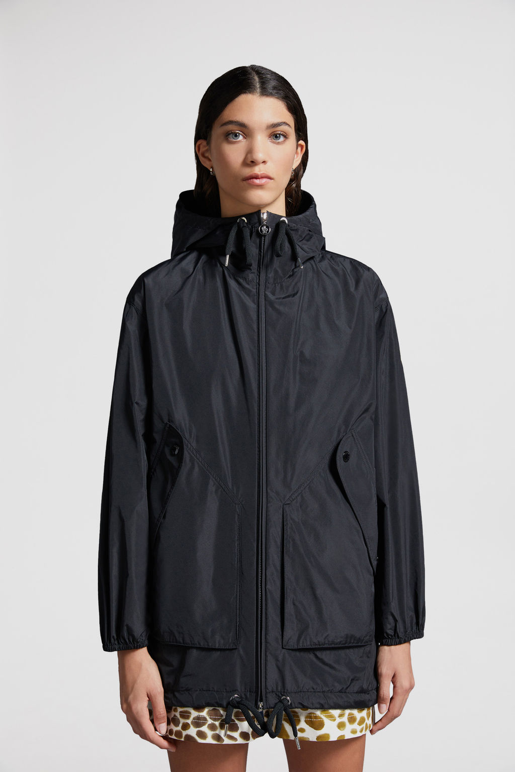 Black Melia Parka Jacket - Windbreakers & Raincoats for Women | Moncler DE