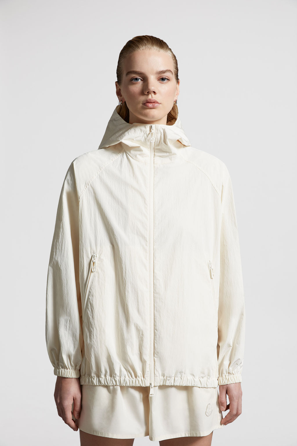 Giacca con cappuccio Euridice Bianco - Impermeabili e Giacche a Vento Donna | Moncler IT