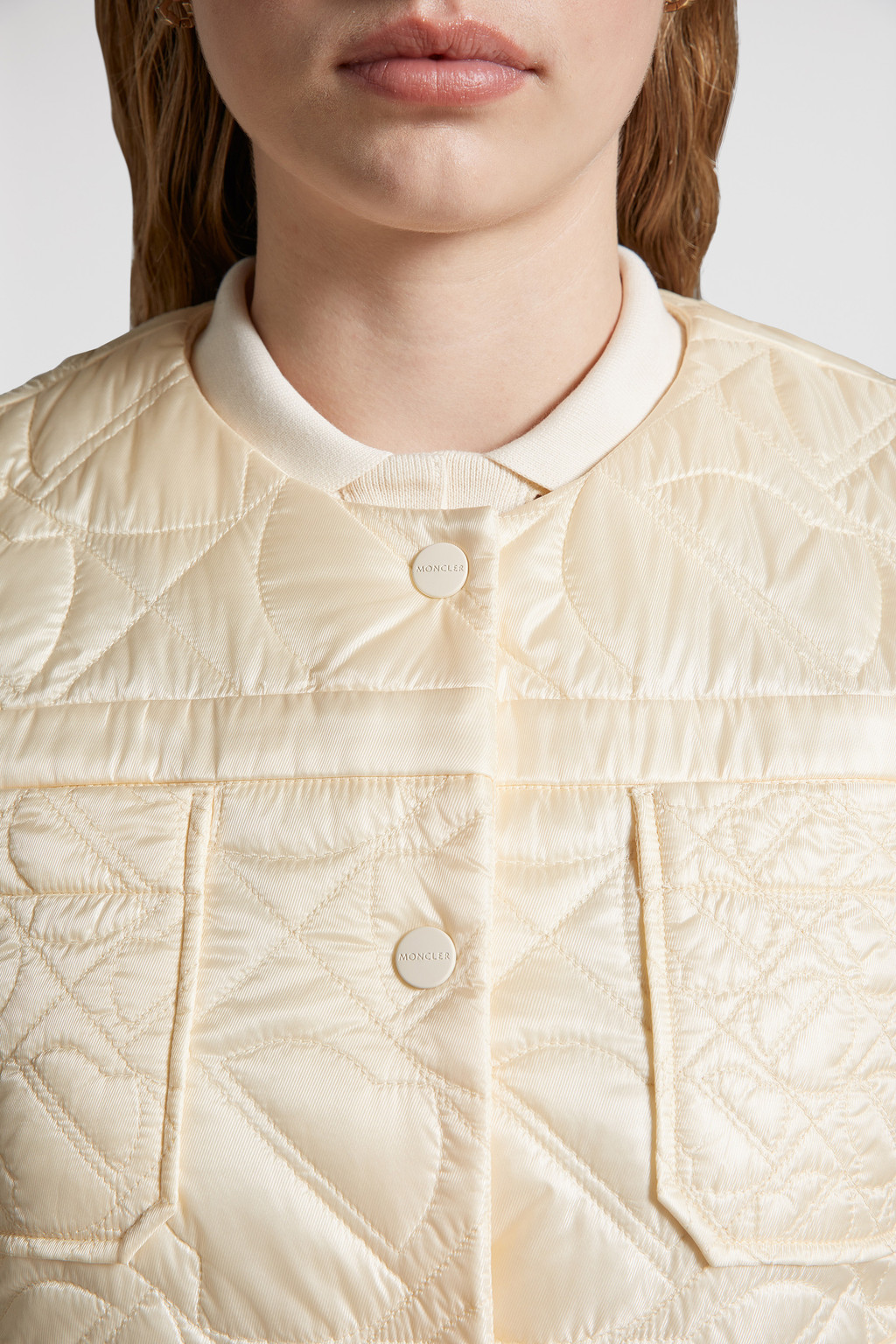 Beige Corete Padded Jacket - Lightweight Down Jackets for Women ...