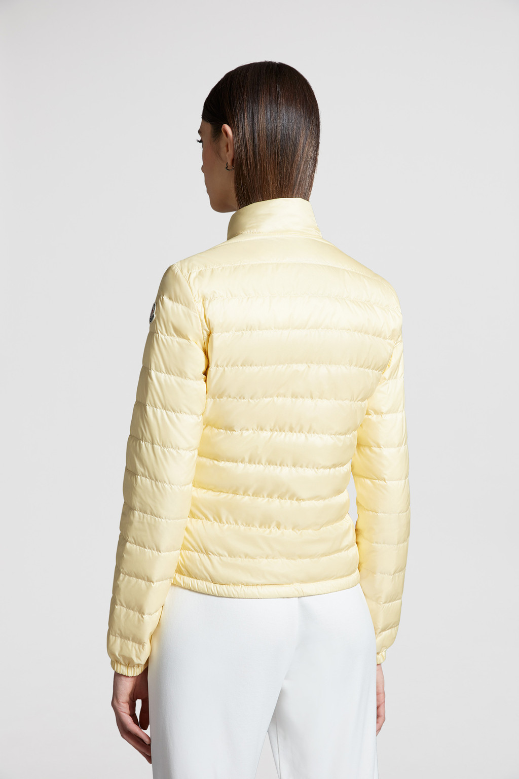 Light Yellow Lans Short Down Jacket - Short Down Jackets for Women ...