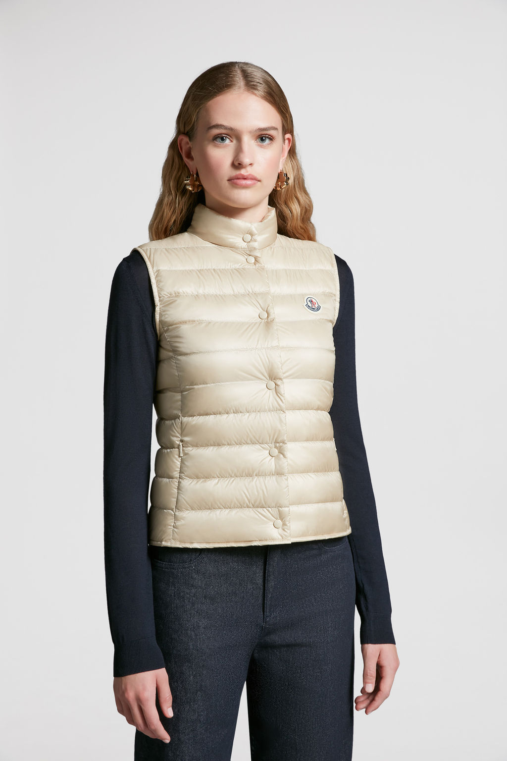 Chaleco plumífero Liane Beige - Chalecos de Mujer | Moncler US