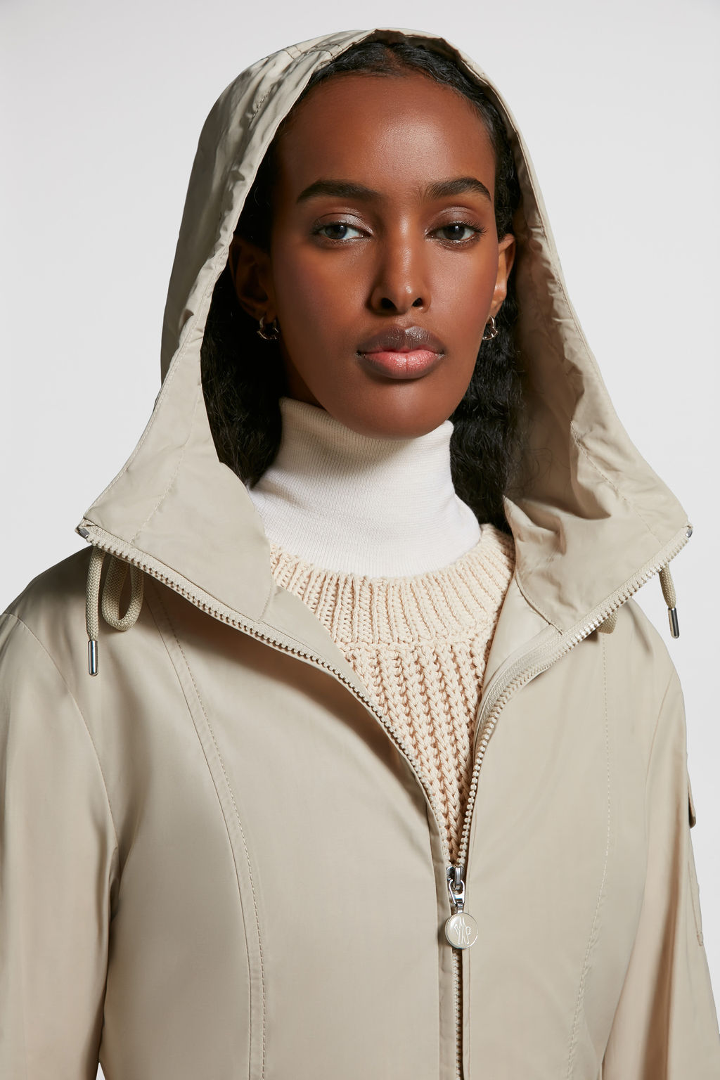 Beige Laerte Parka Coat - Windbreakers & Raincoats for Women | Moncler HK