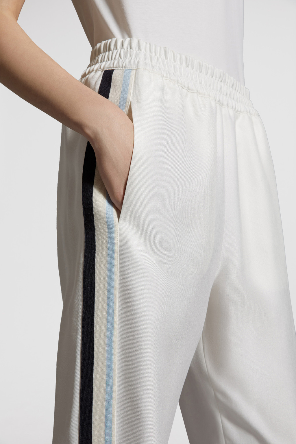 White Twill Jogging Trousers - Trousers & Shorts for Women | Moncler ES