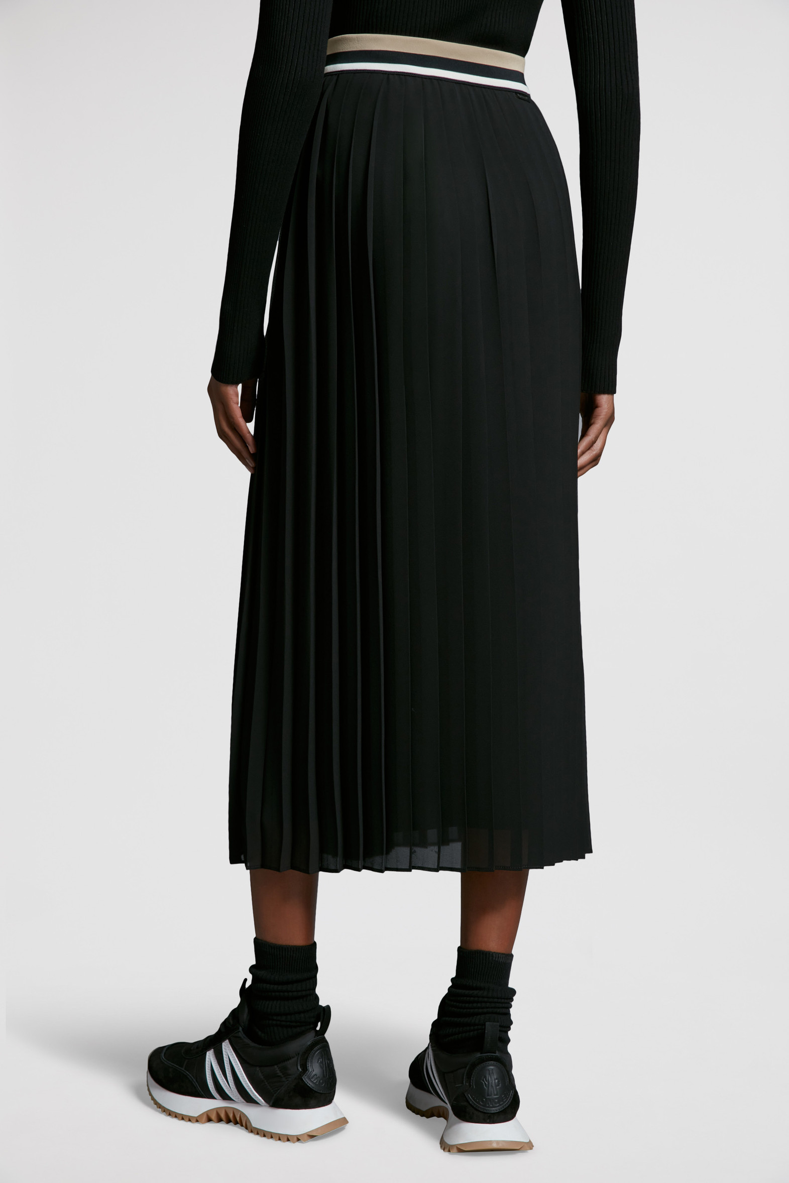 Black Pleated Maxi Skirt Skirts For Women Moncler Hk