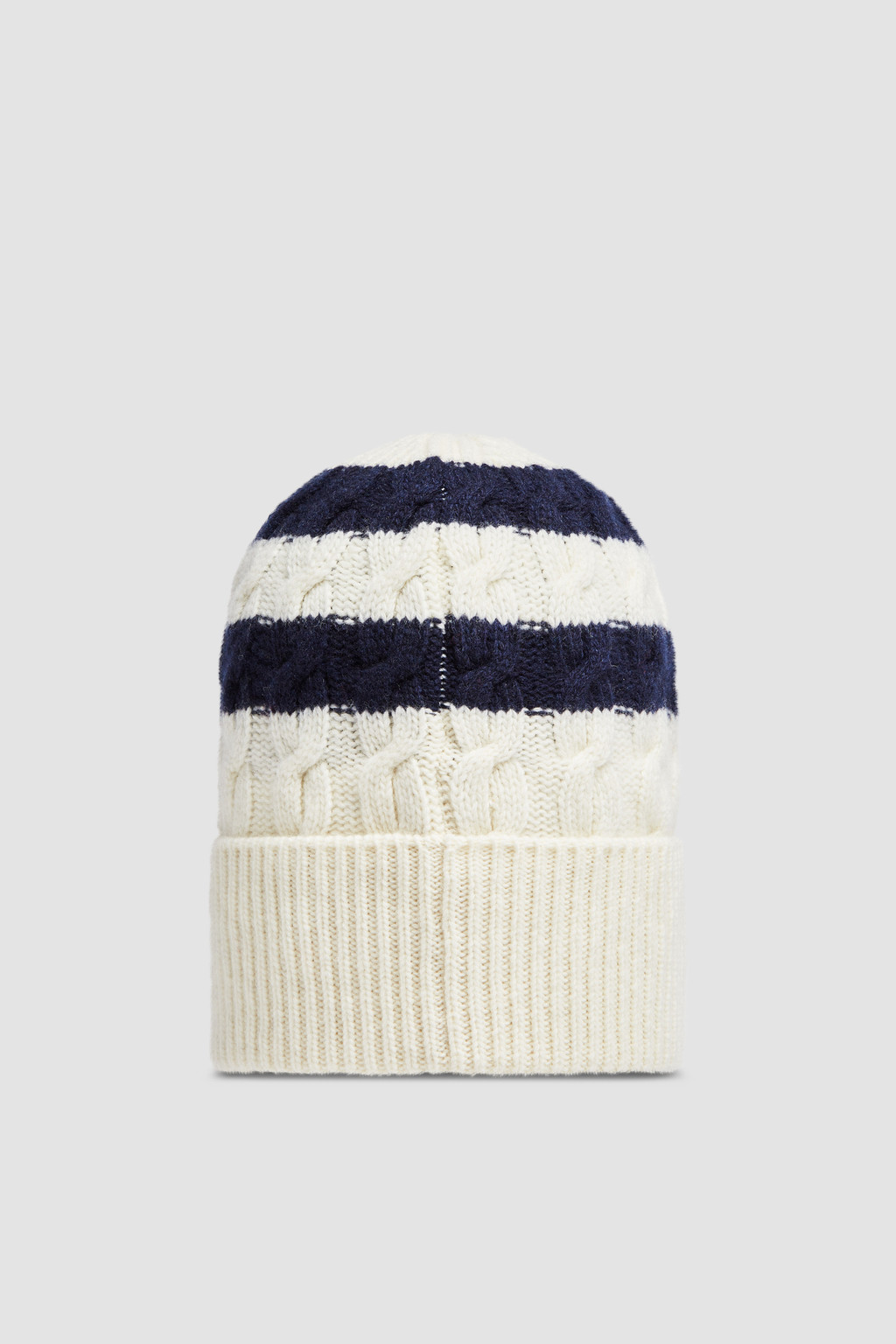 White & Light Blue Striped Wool Beanie - Hats & Beanies for Women ...