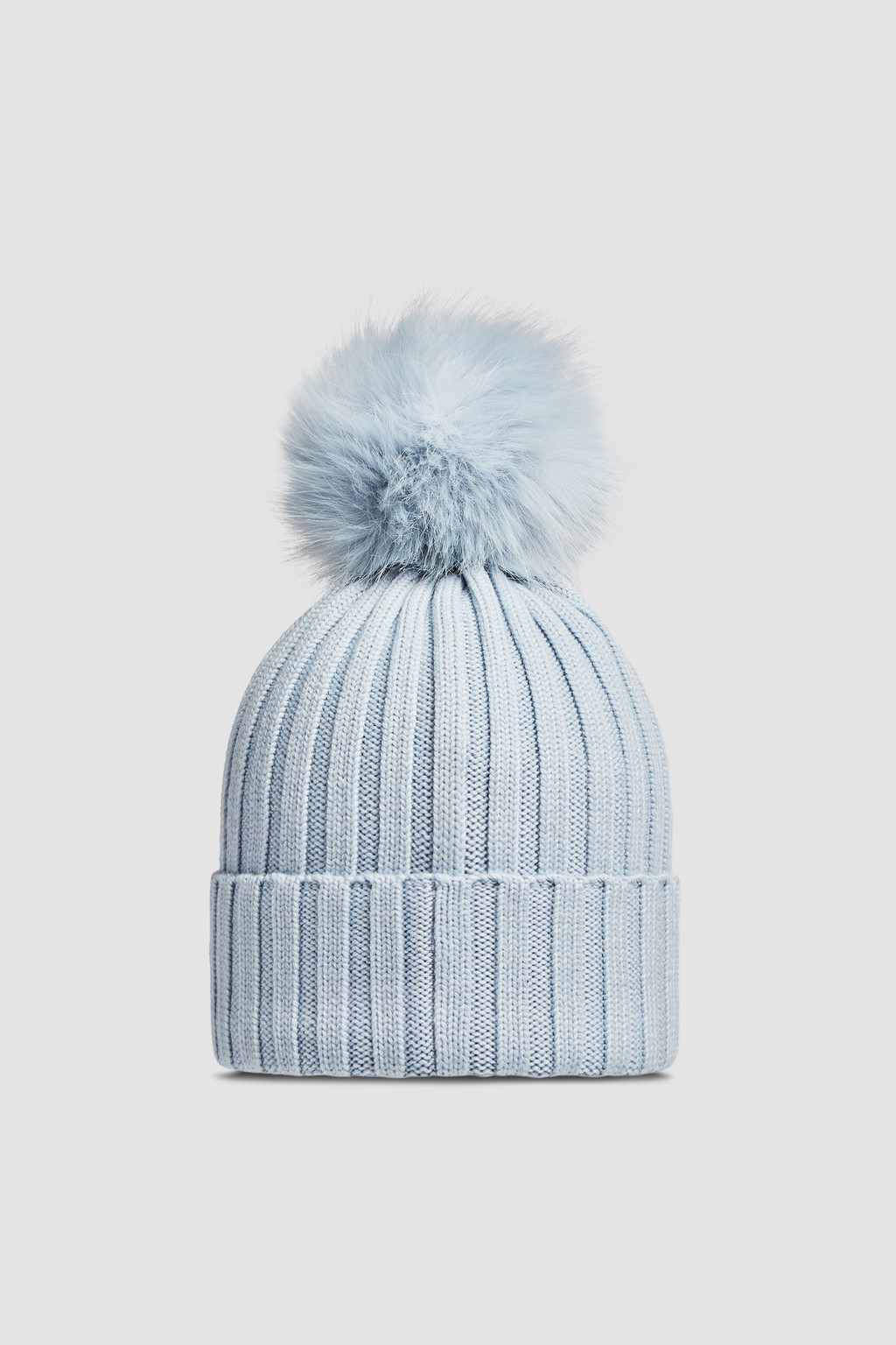 Bright Blue Wool Beanie with Pom Pom - Hats & Beanies for Women ...