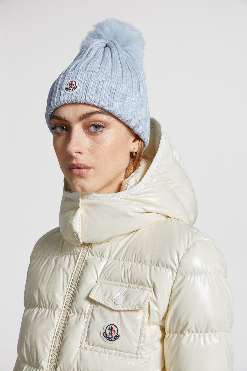 Bright Blue Wool Beanie with Pom Pom - Hats & Beanies for Women ...