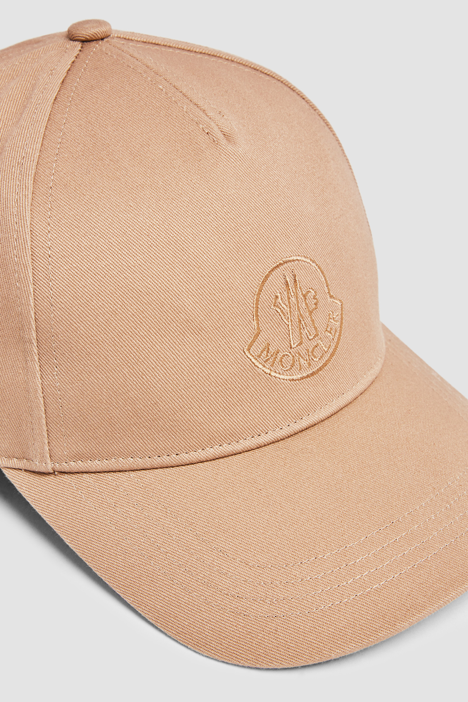 Beige Embroidered Logo Baseball Cap - Hats & Beanies for Women | Moncler US