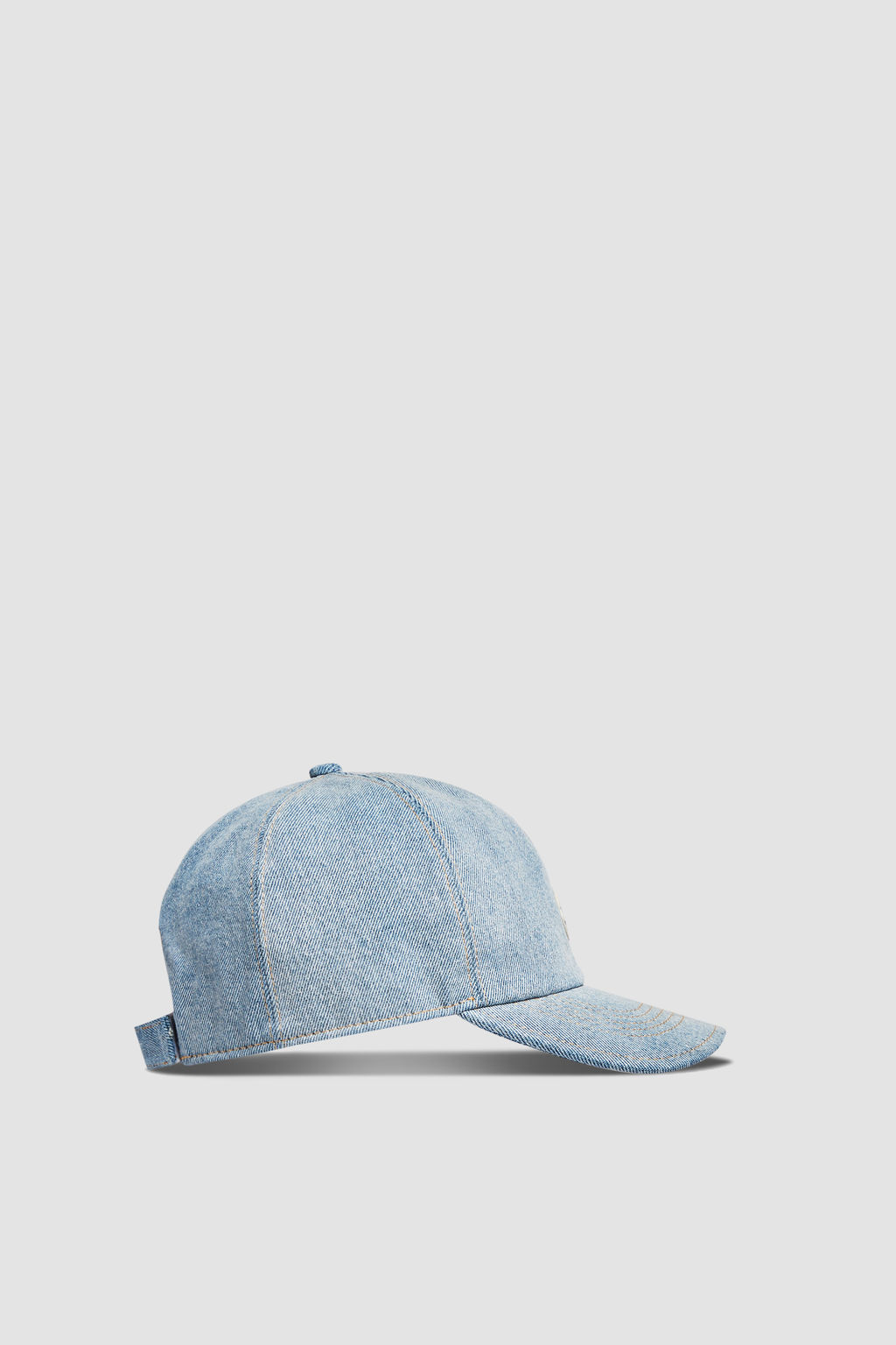 Gorra de béisbol de tejido vaquero Azul Denim - Gorras y Gorros de Mujer | Moncler ES