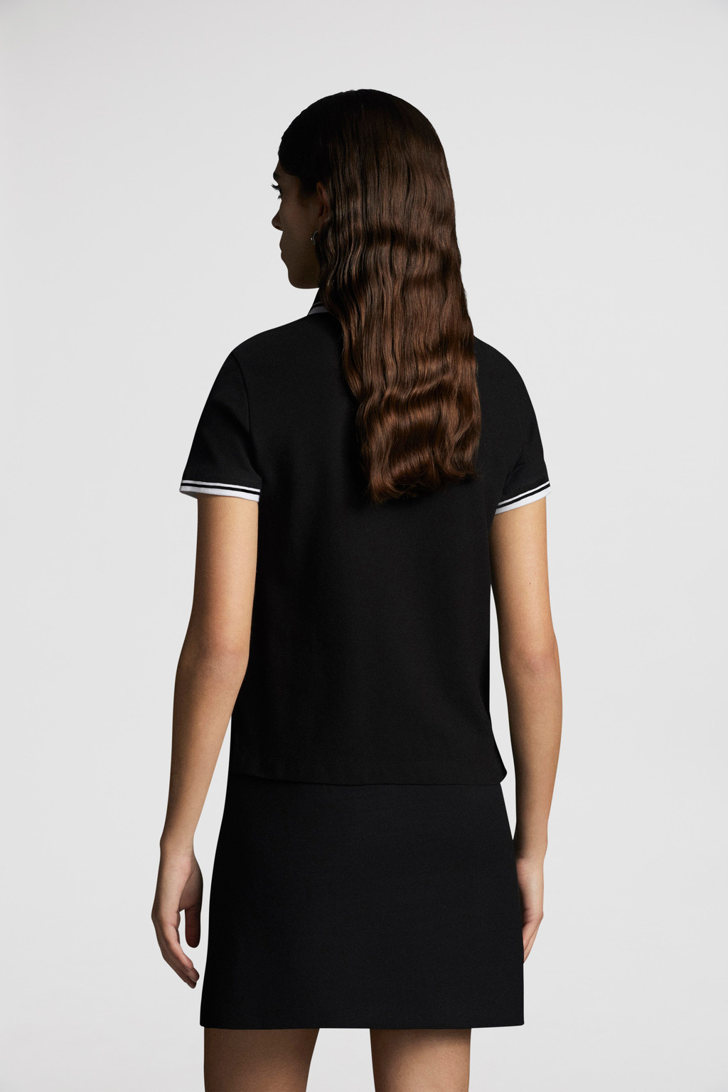 Polo patch logo Noir - Hauts & T-shirts Femme | Moncler CA