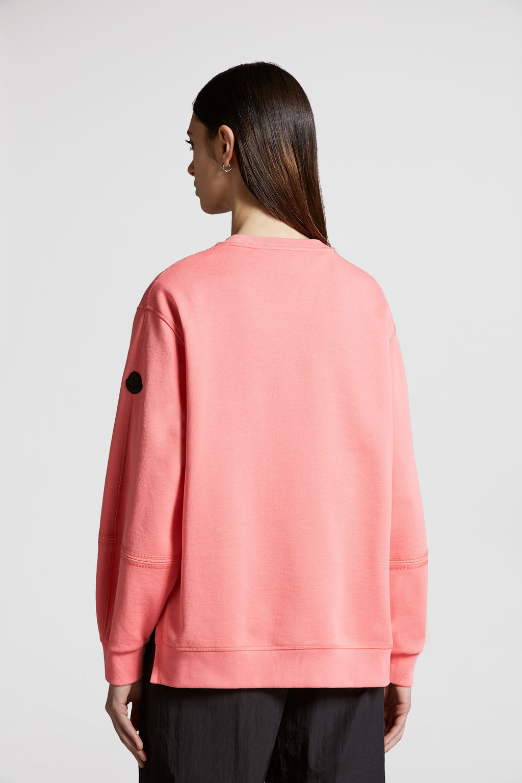 Pink Embossed Logo Sweatshirt - Sweatshirts for Women | Moncler US