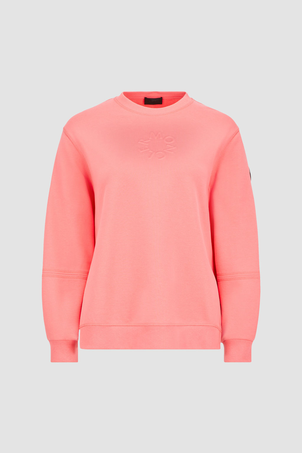 Pink Embossed Logo Sweatshirt - Sweatshirts for Women | Moncler US