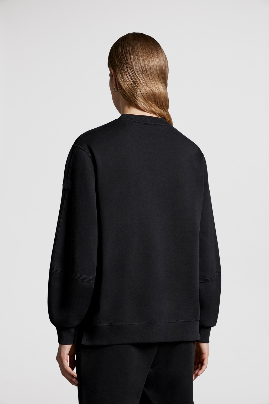 Black Embossed Logo Sweatshirt - Sweatshirts for Women | Moncler CY