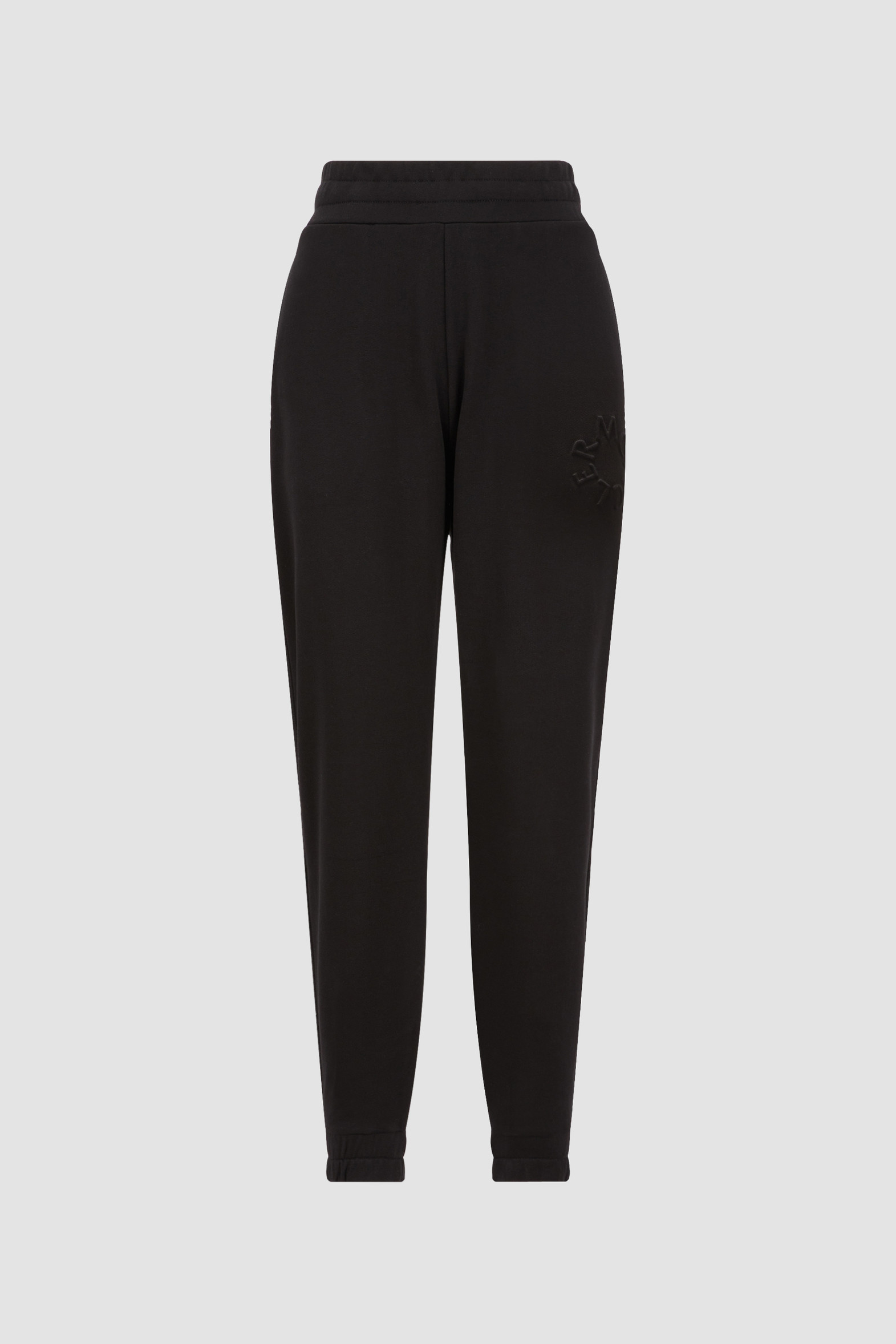 Black Embossed Logo Trackpants - Trousers & Shorts for Women | Moncler PT