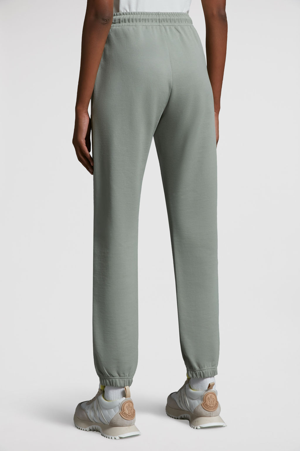 Sage Green Logo Patch Sweatpants - Pants & Shorts for Women | Moncler US