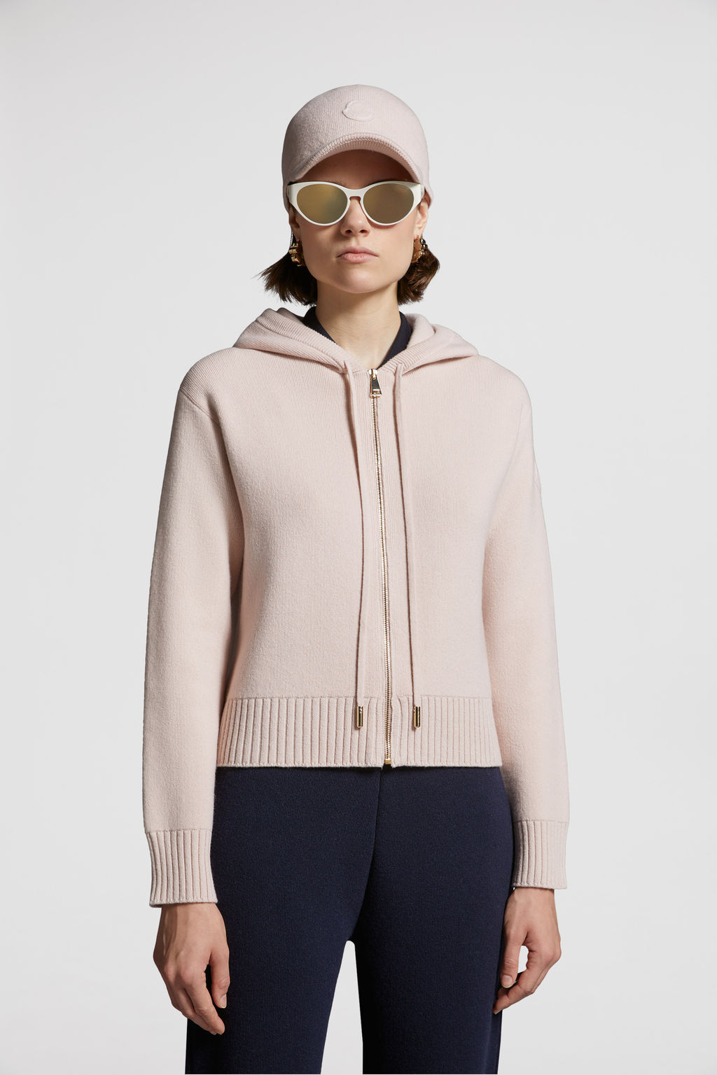 Felpa con cappuccio in cashmere Rosa Chiaro - Maglioni & Cardigan Donna ... Felpa con cappuccio in cashmere Rosa Chiaro - Maglioni & Cardigan Donna ...
