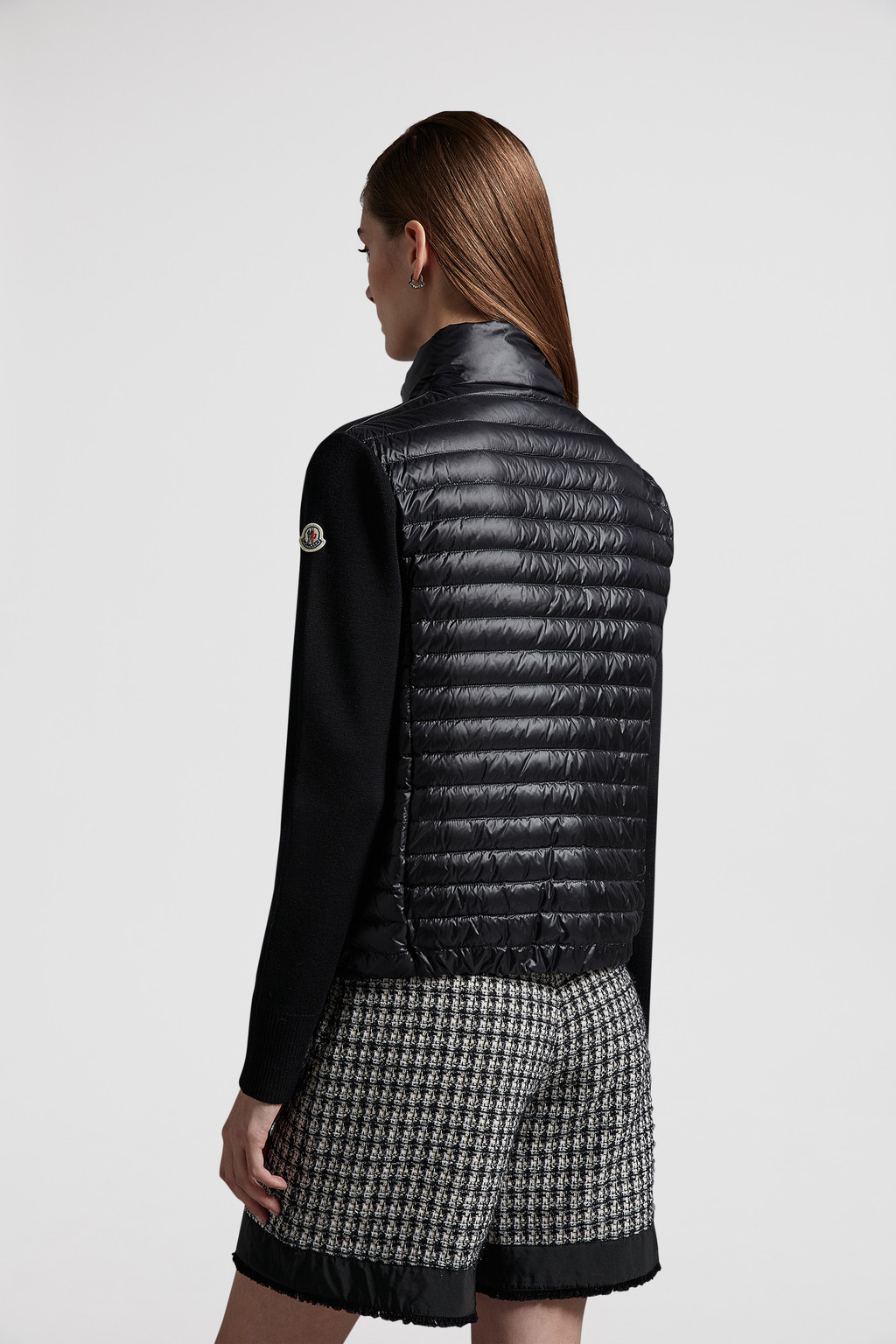 Black Padded Wool Cardigan - Sweaters & Cardigans for Women | Moncler ES