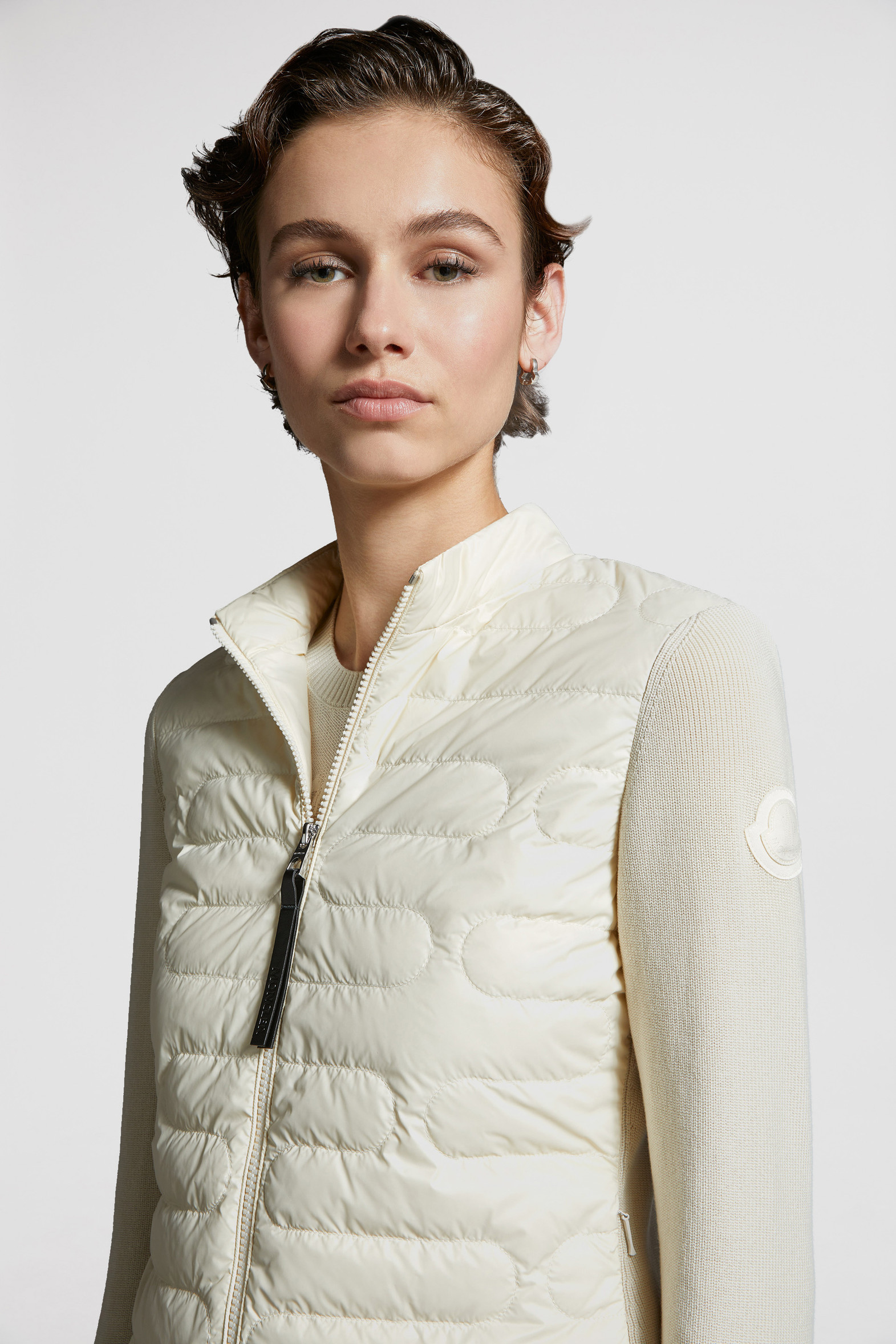 화이트 패딩 코튼 집업 카디건 : 스웨터 & 카디건 | 몽클레르