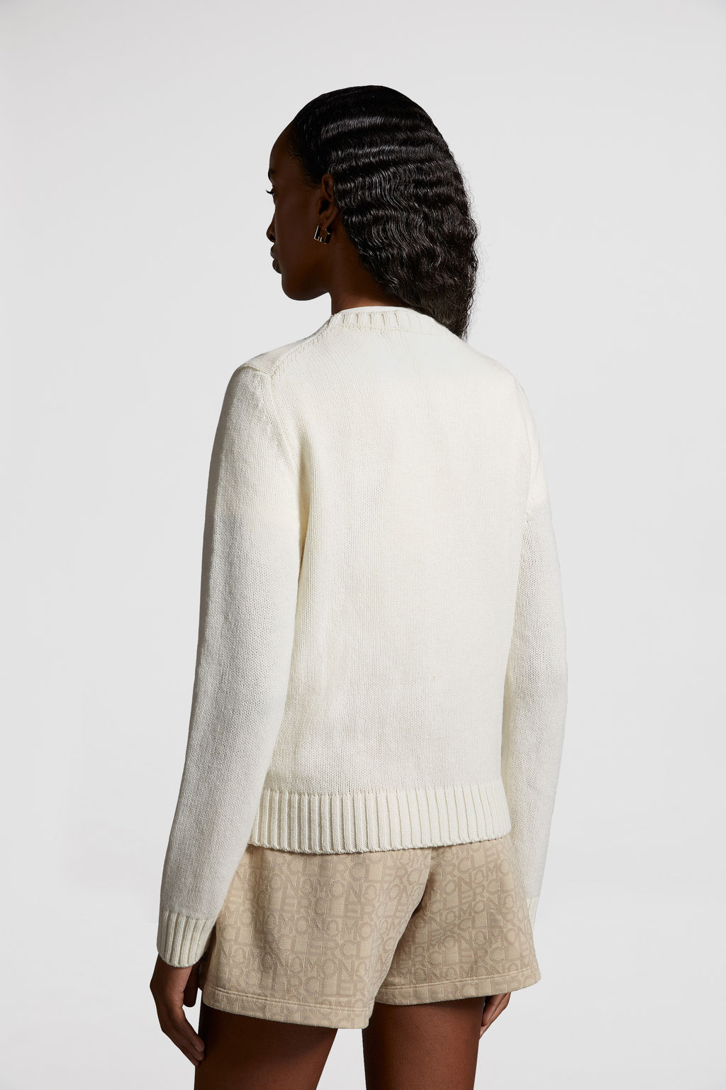 Optical White Embroidered Logo Cashmere & Wool Jumper - Sweaters ...