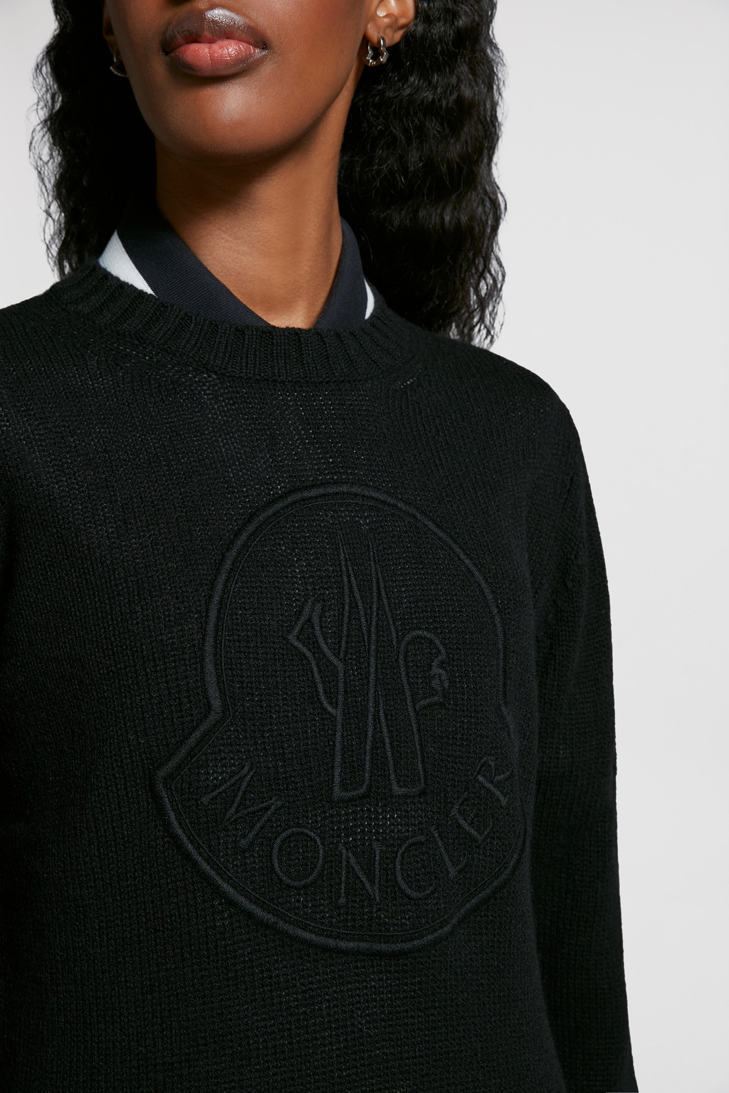 Pull en laine et cachemire à logo brodé Noir - Pulls & cardigans Femme ...