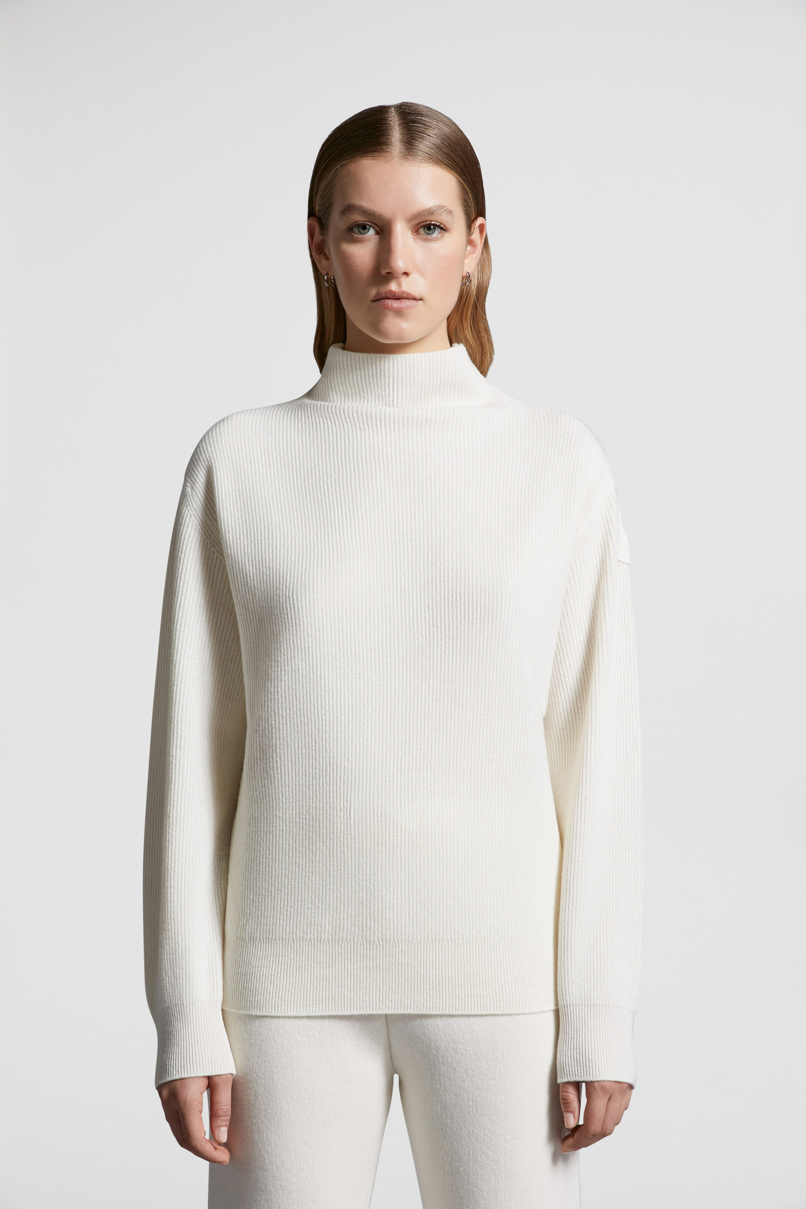 Rollkragenpullover aus Wolle und Kaschmir Weiß - Pullover & Cardigans ...