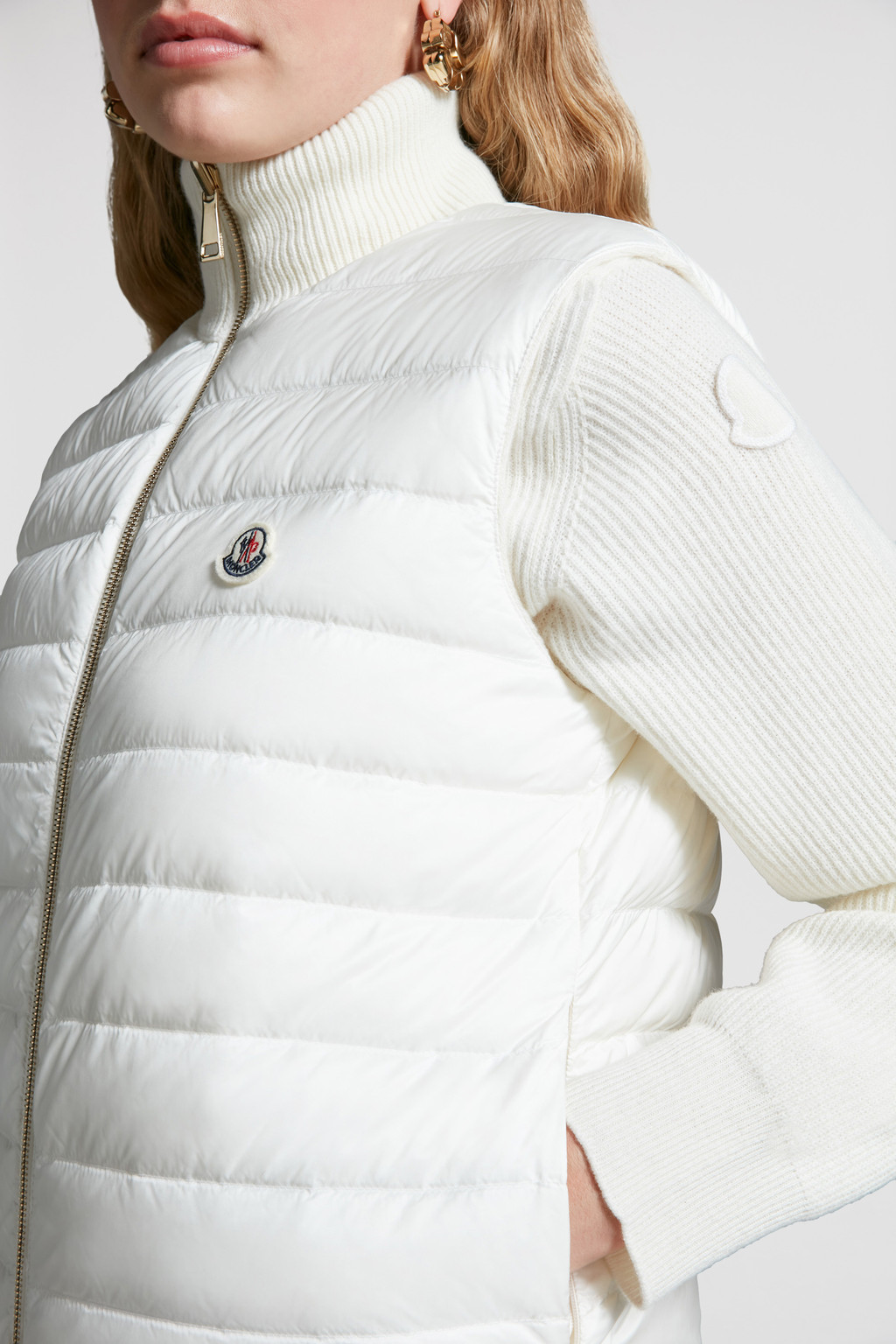 White Reversible Padded Wool & Cashmere Gilet - Sweaters & Cardigans ...