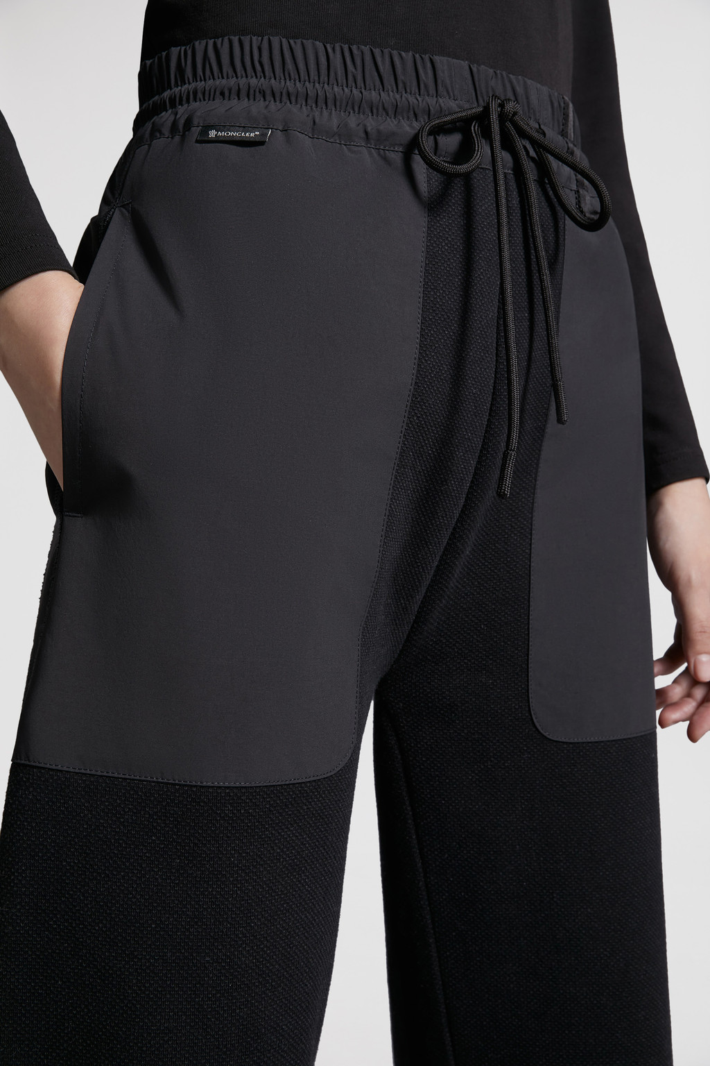 Black Cotton Jogging Trousers - Trousers & Shorts for Women | Moncler CY