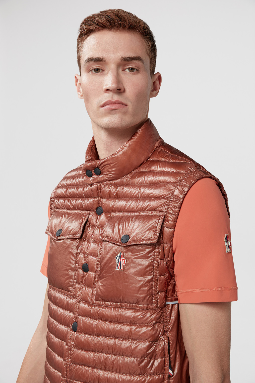 Red Ollon Down Gilet - Vests for Men | Moncler CH