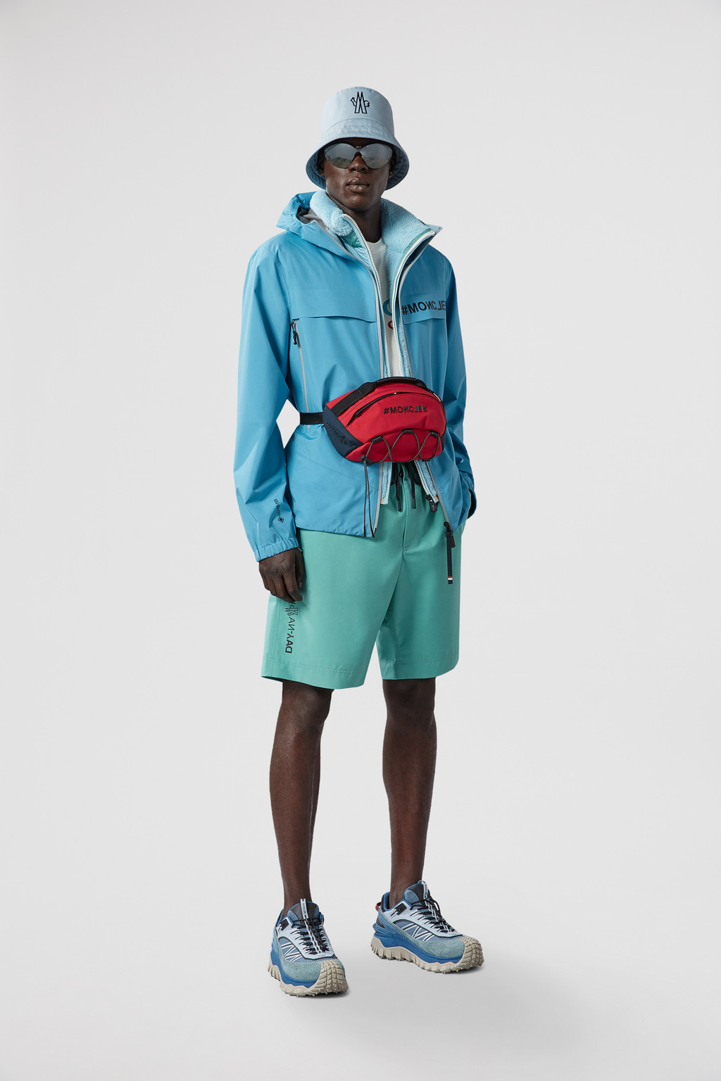 Aqua Green Gore-Tex Shorts - Trousers & Shorts for Men | Moncler SG