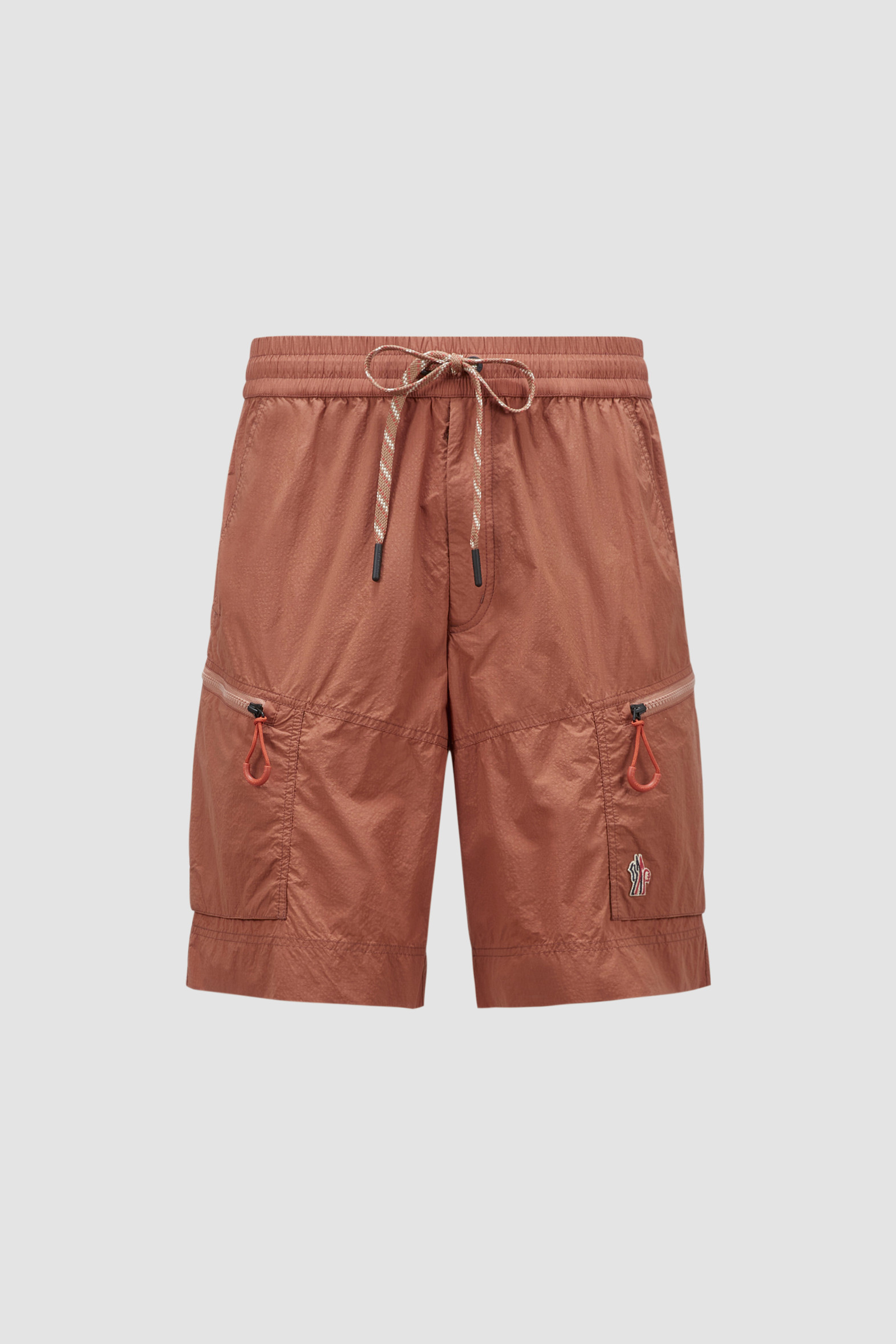 Red Brown Ripstop Shorts - Trousers & Shorts for Men | Moncler PT