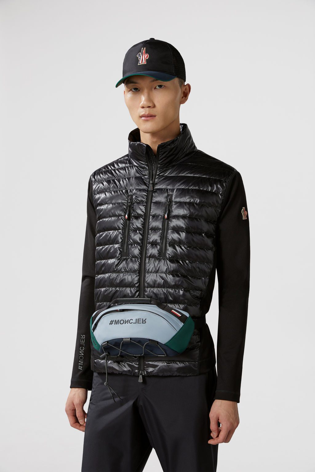 Felpa con zip imbottita Nero - Felpe Uomo | Moncler IT