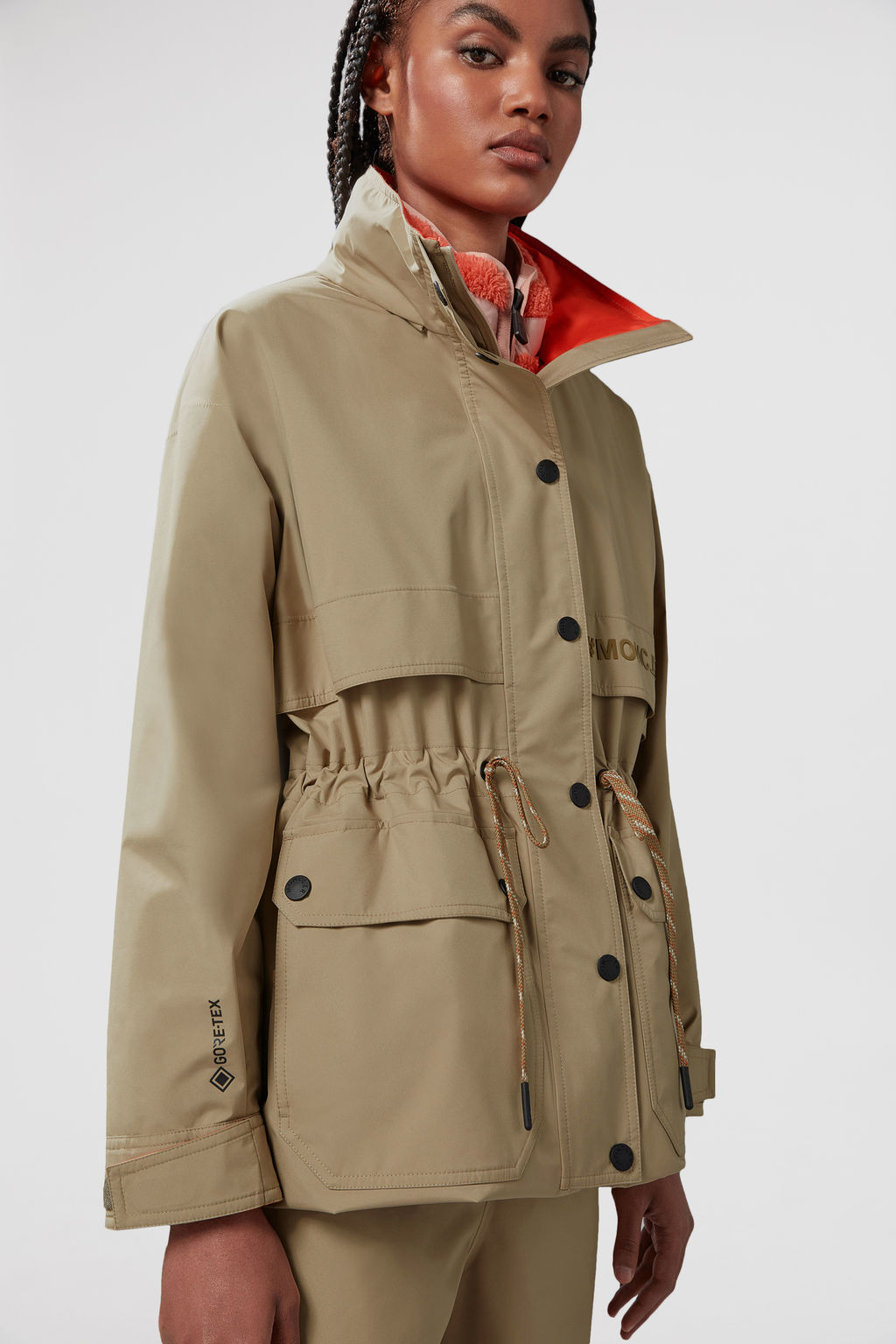 Beige Seigne Shell Jacket - Windbreakers & Raincoats for Women | Moncler US