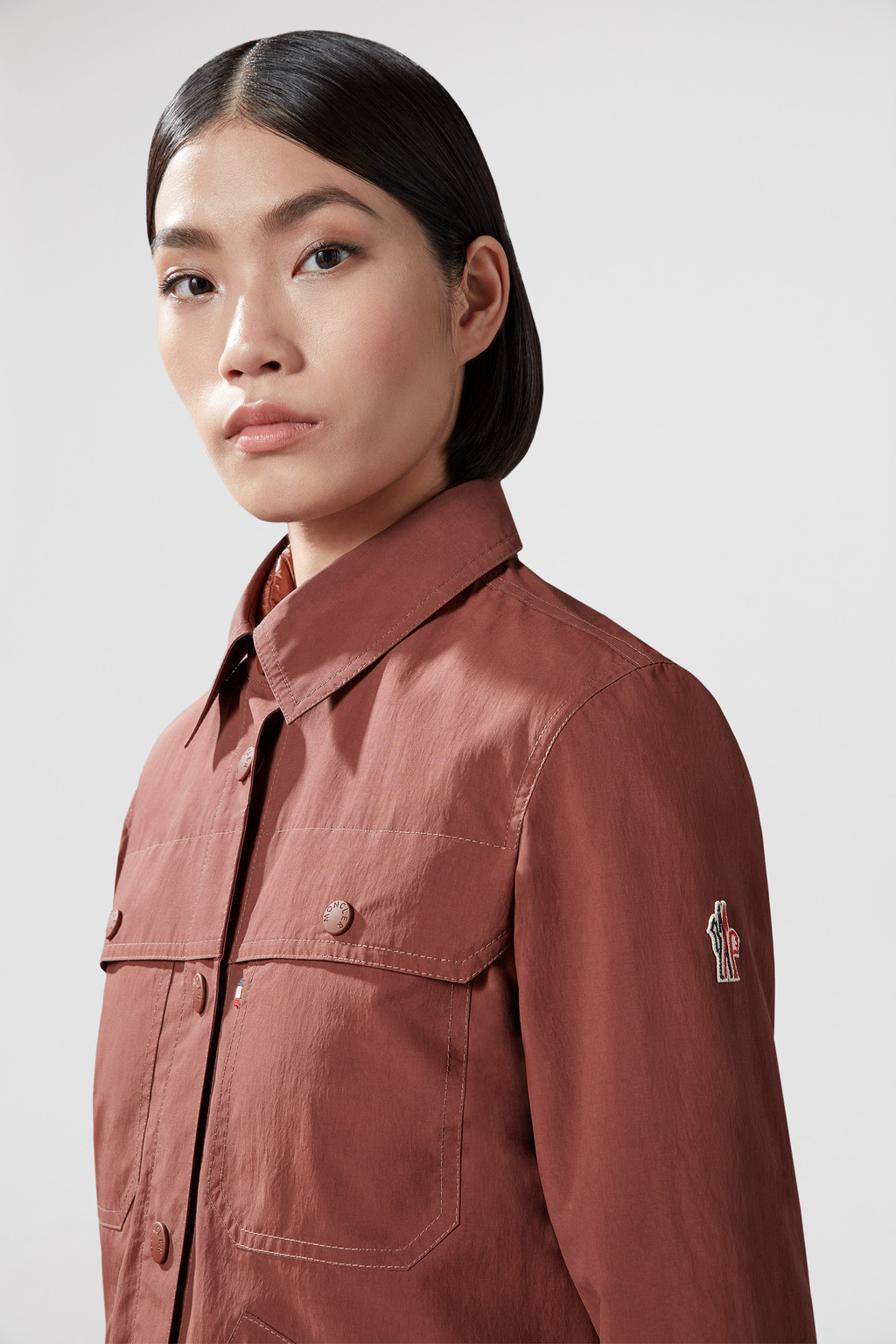 Red Pochet Shacket - Windbreakers & Raincoats for Women | Moncler CZ