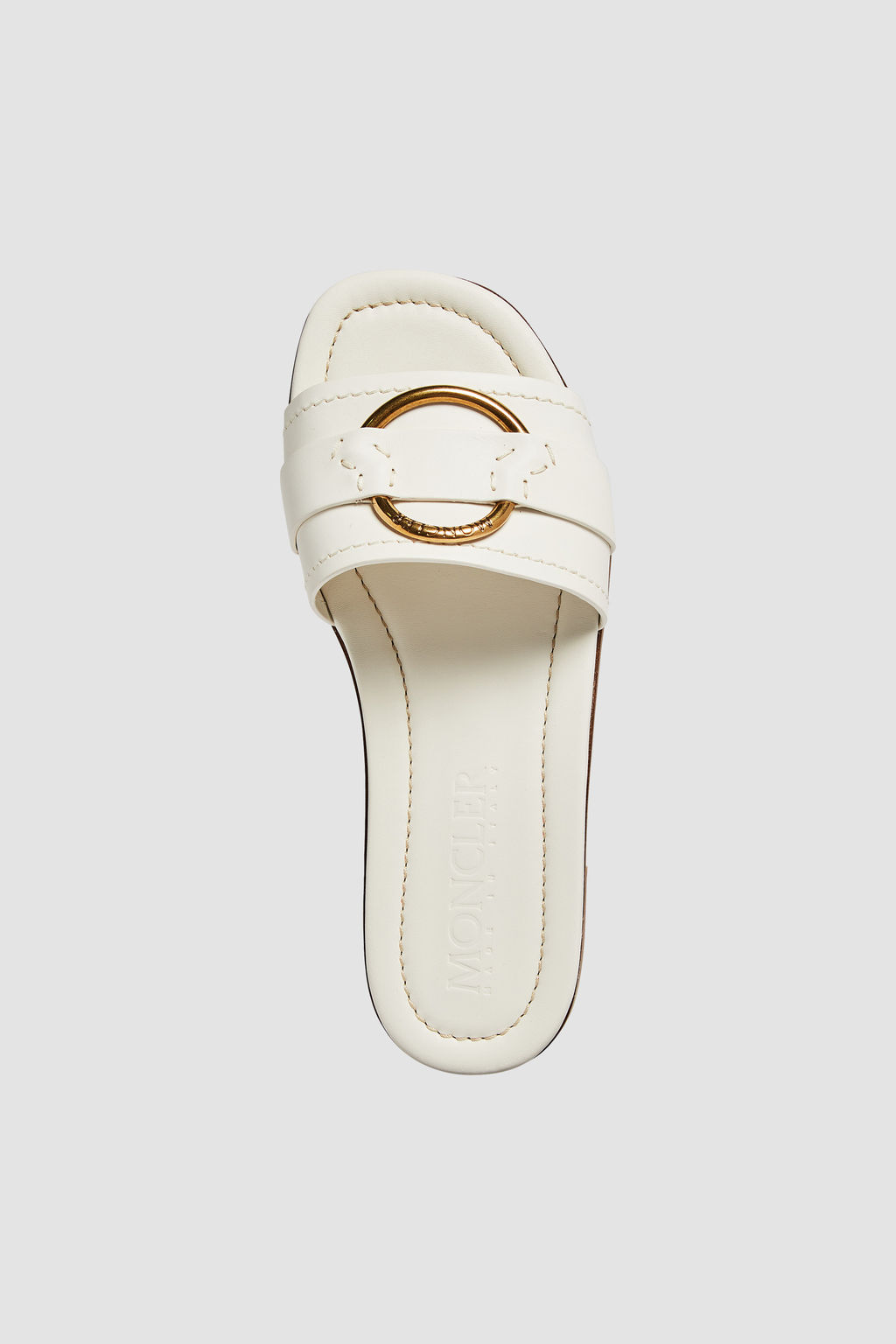 Off White Bell Leather Sliders - Sandals & Sliders for Women | Moncler IT