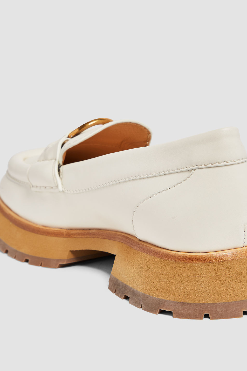 Mocasines de piel Bell Blanco Nieve - Zapatillas de Mujer | Moncler ES