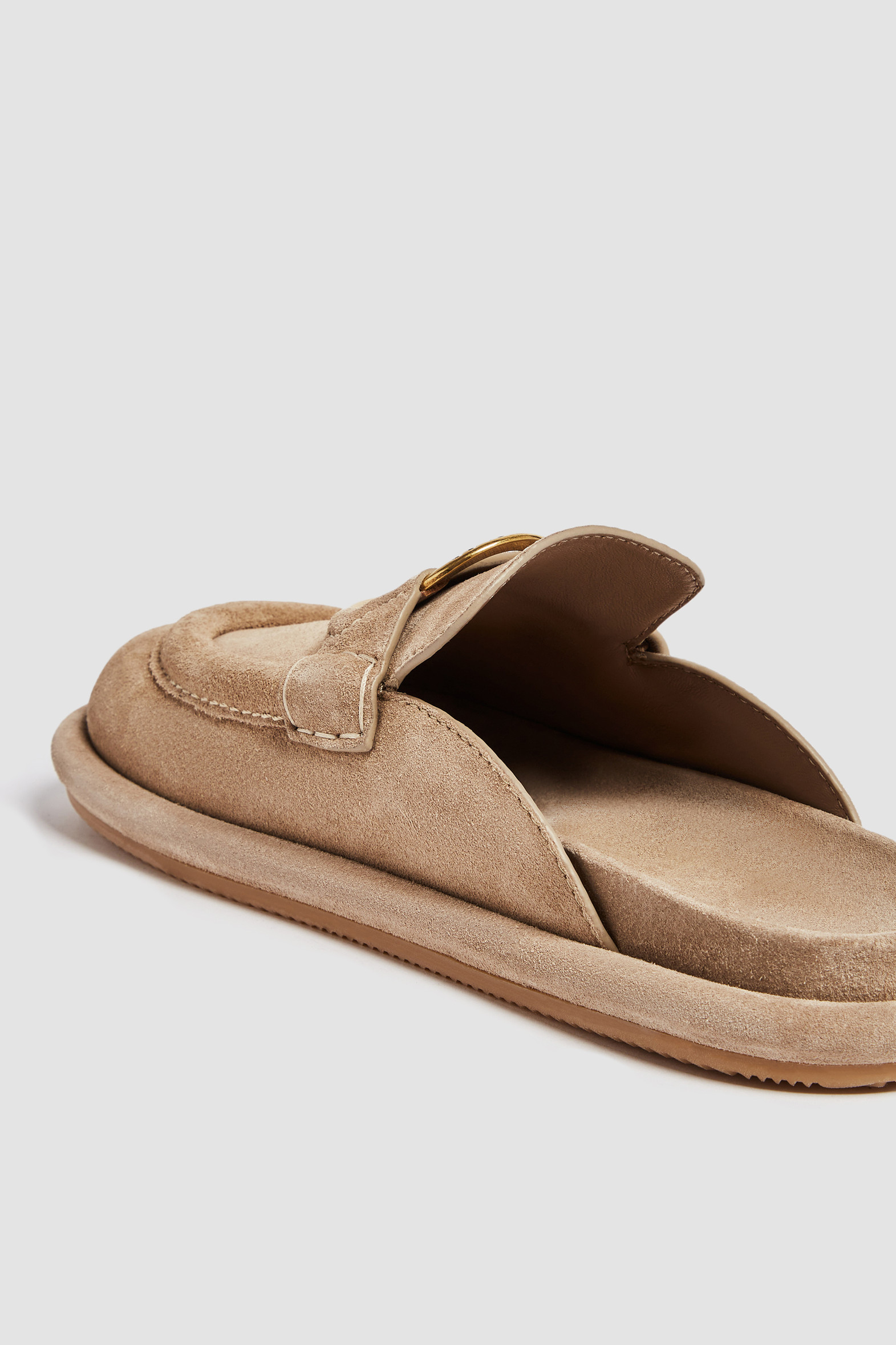 Beige Bell Suede Mules - Sandals & Sliders for Women | Moncler HK