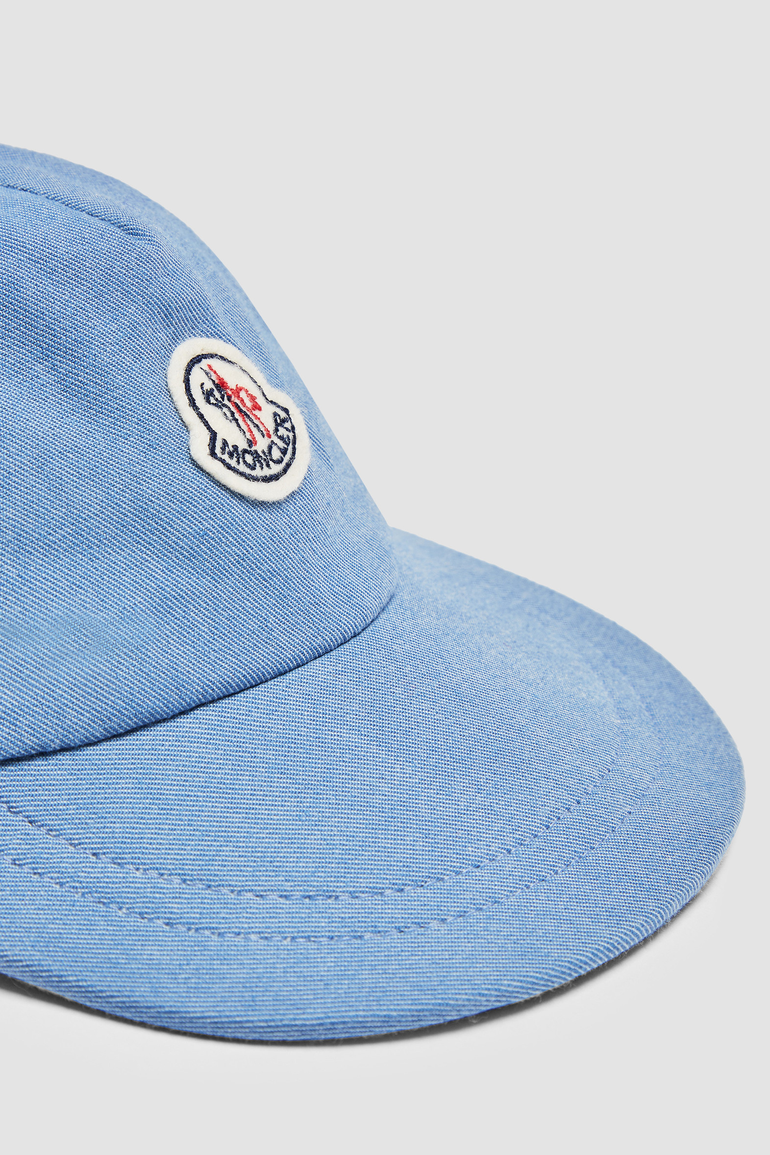 Light Blue Denim Baseball Cap - Accessories for Children | Moncler HK