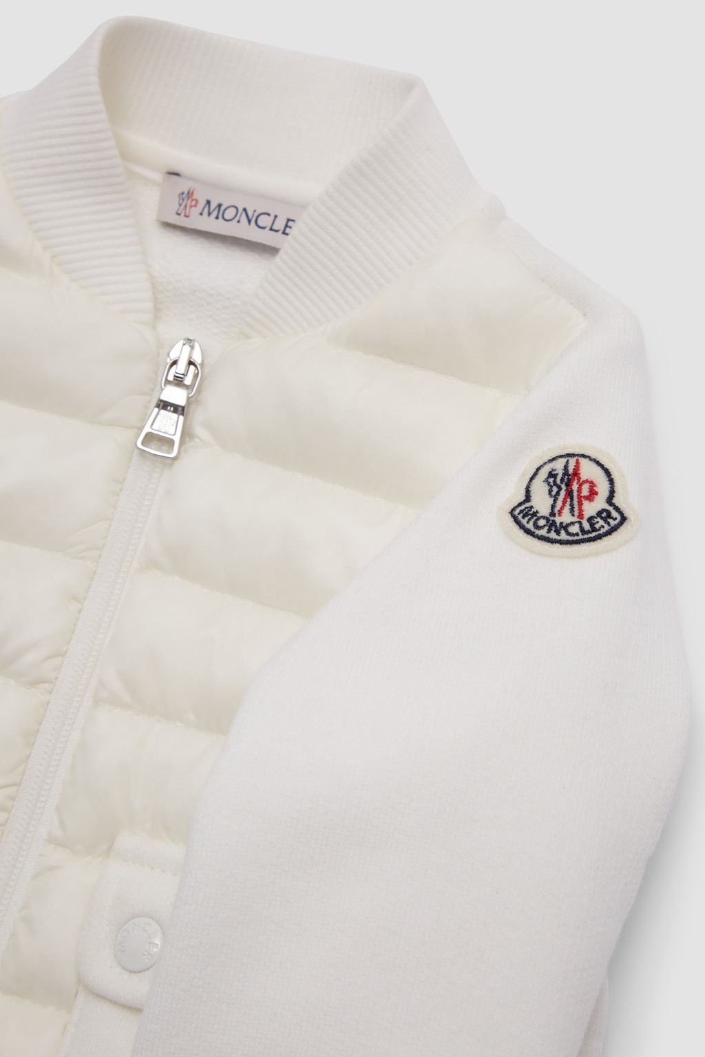 White Padded Zip-Up Sweatshirt - Clothing for Children | Moncler CY