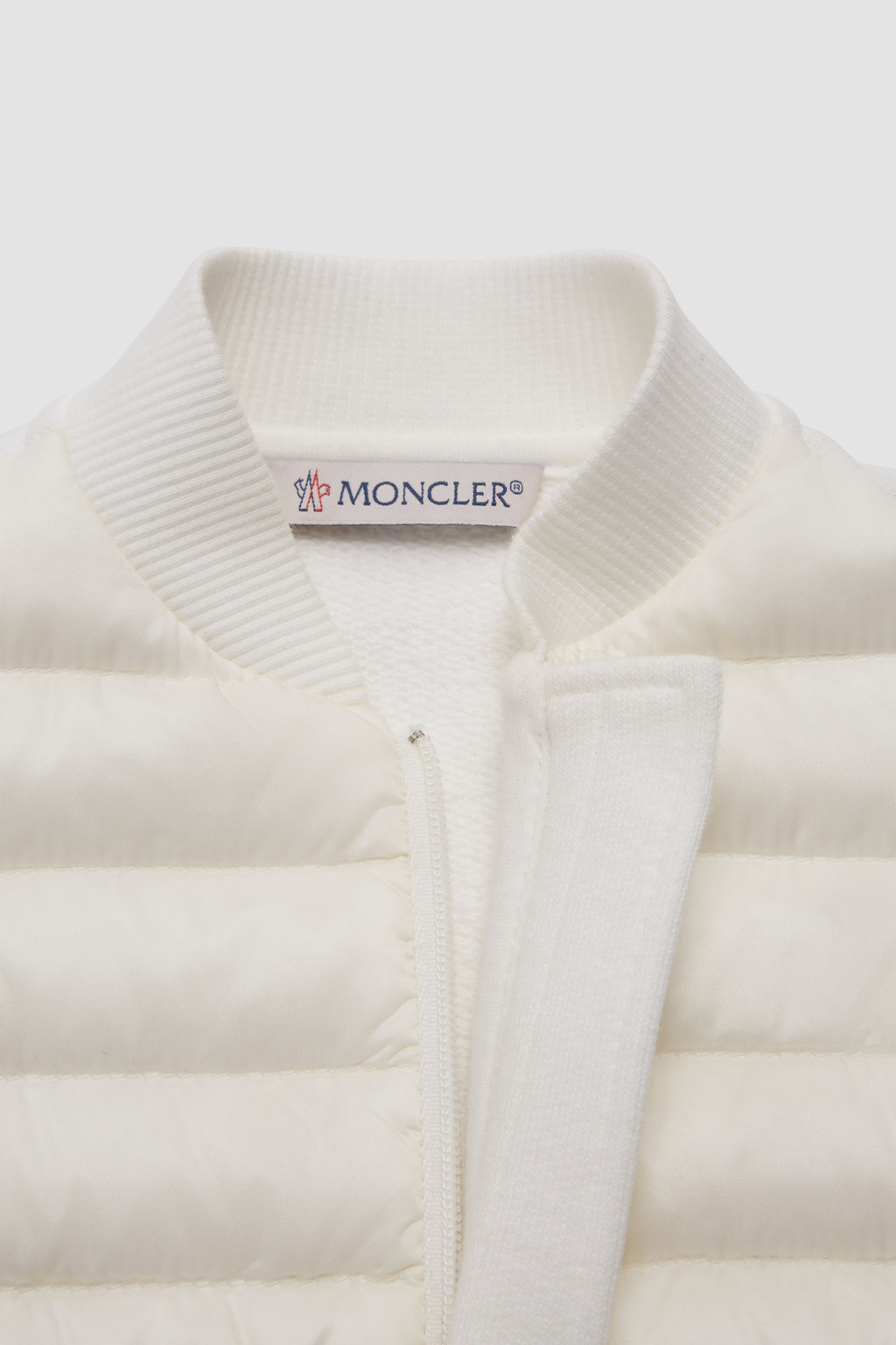 White Padded Zip-Up Sweatshirt - Clothing for Children | Moncler CY