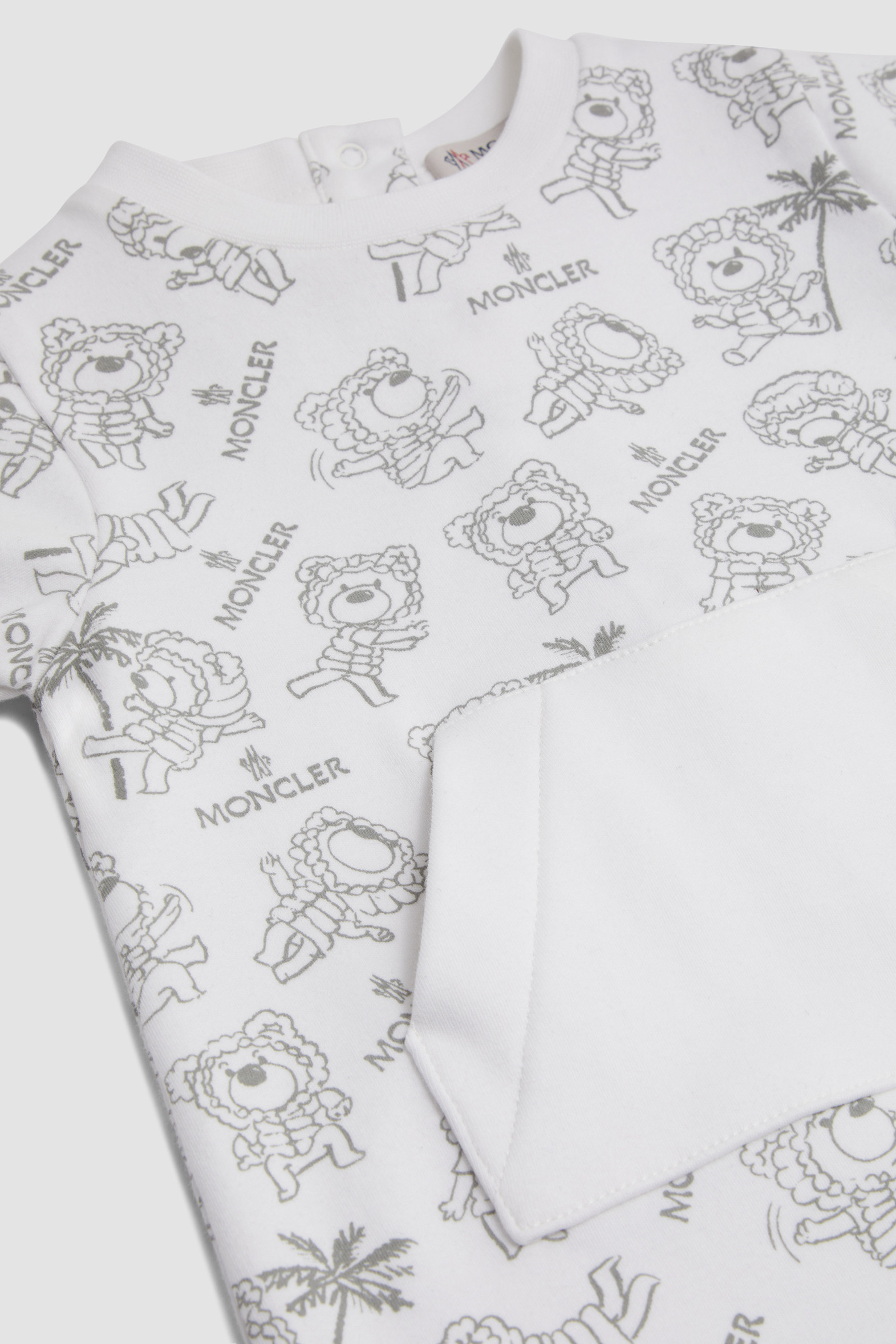 White & Silver Teddy Bear Romper - Clothing for Children | Moncler BE