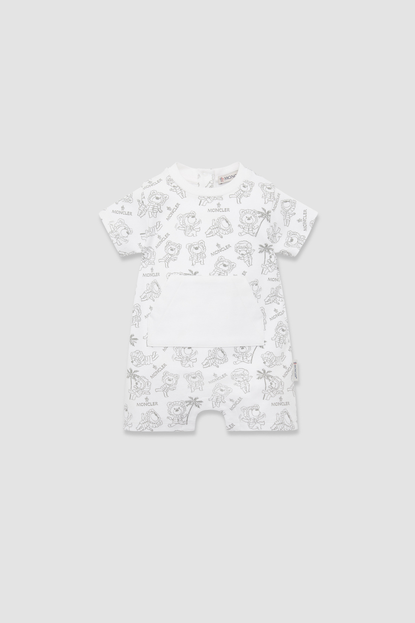 White & Silver Teddy Bear Romper - Clothing for Children | Moncler NO