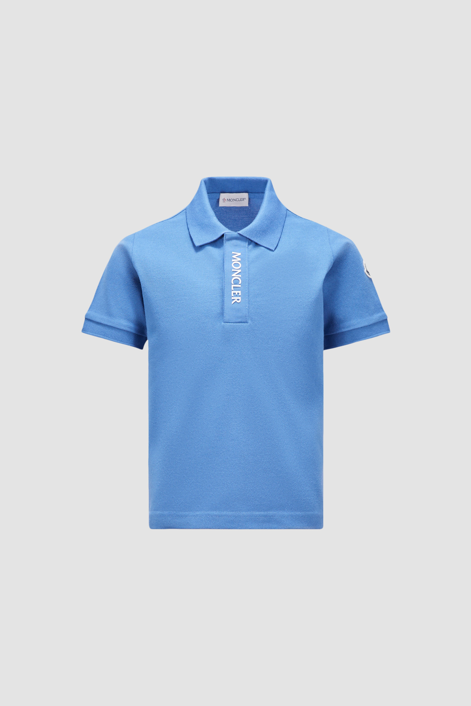 Bright Blue Logo Polo Shirt - Polos & T-shirts for Children | Moncler HR