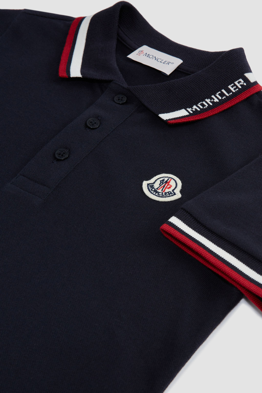 Night Blue Tricolour Trim Polo Shirt - Polos & T-shirts for Children ...