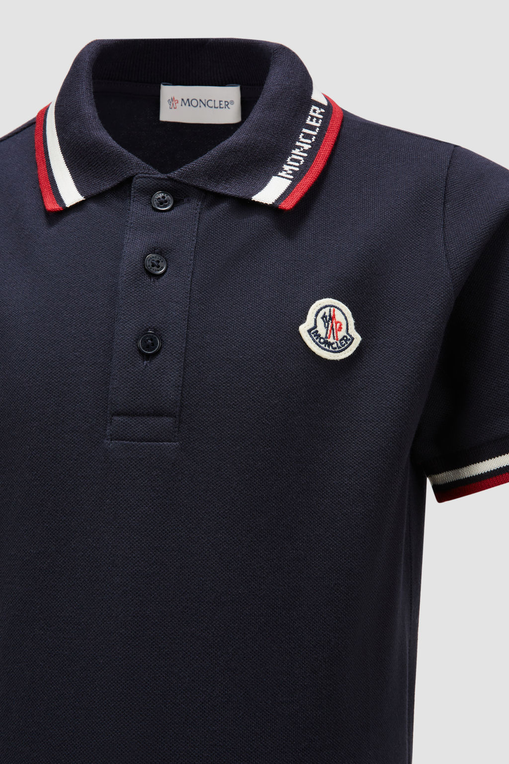 Night Blue Tricolour Trim Polo Shirt - Polos & T-shirts for Children ...