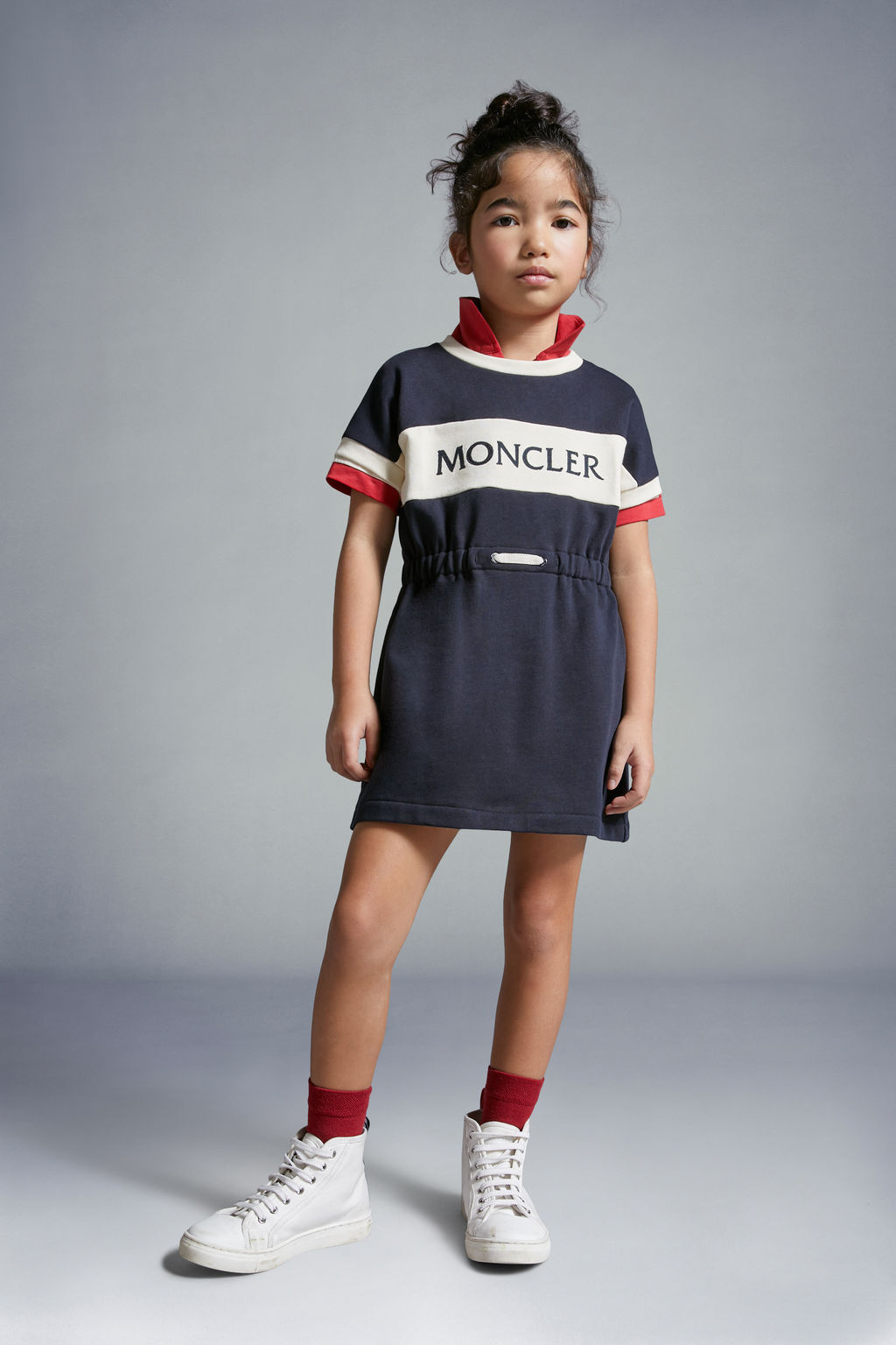Blue Striped Logo Dress - Dresses & Skirts for Children | Moncler US