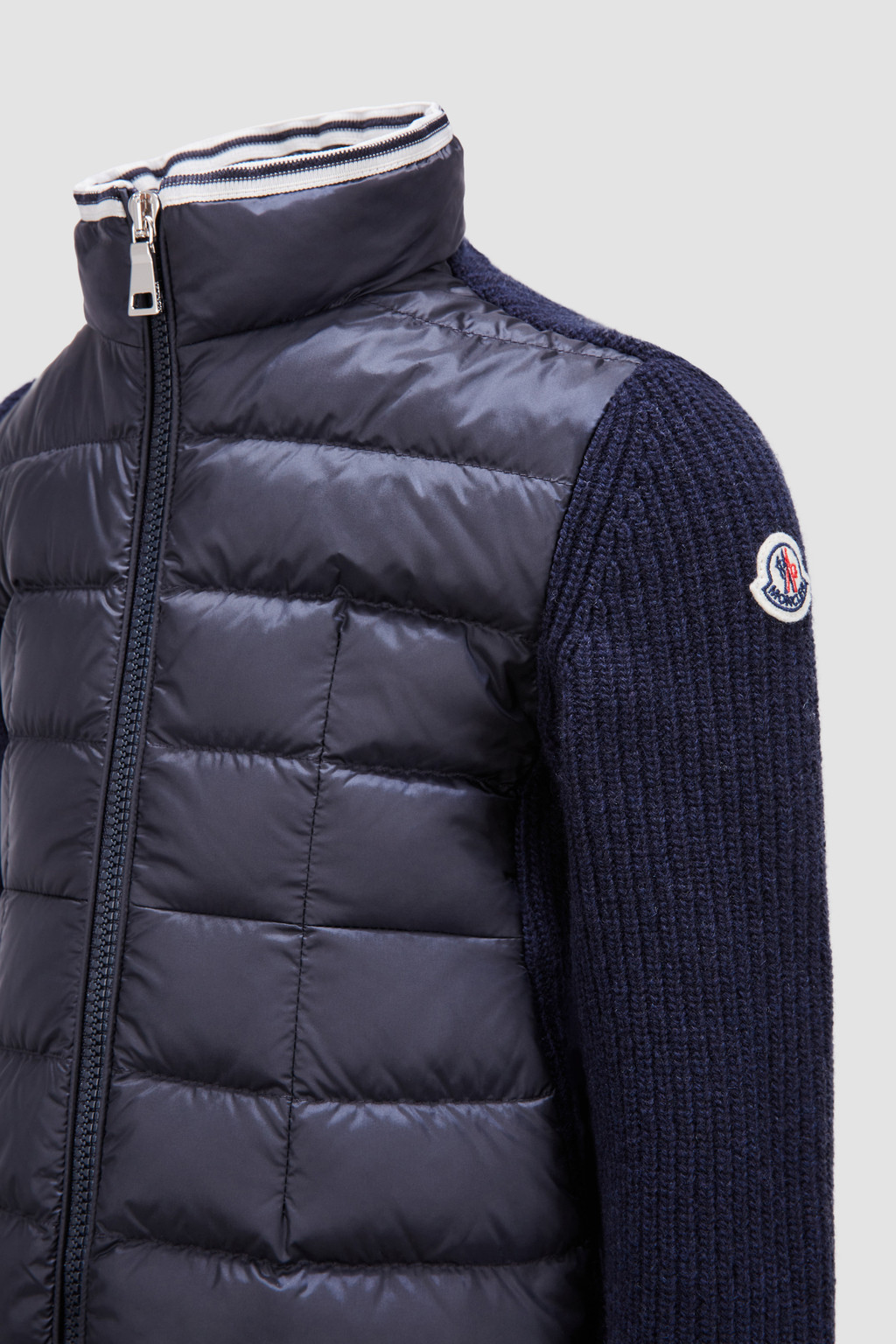 Gepolsterte Strickjacke aus Wolle mit Reißverschluss Blau - Sweatshirts & Strickwaren für Kinder ...