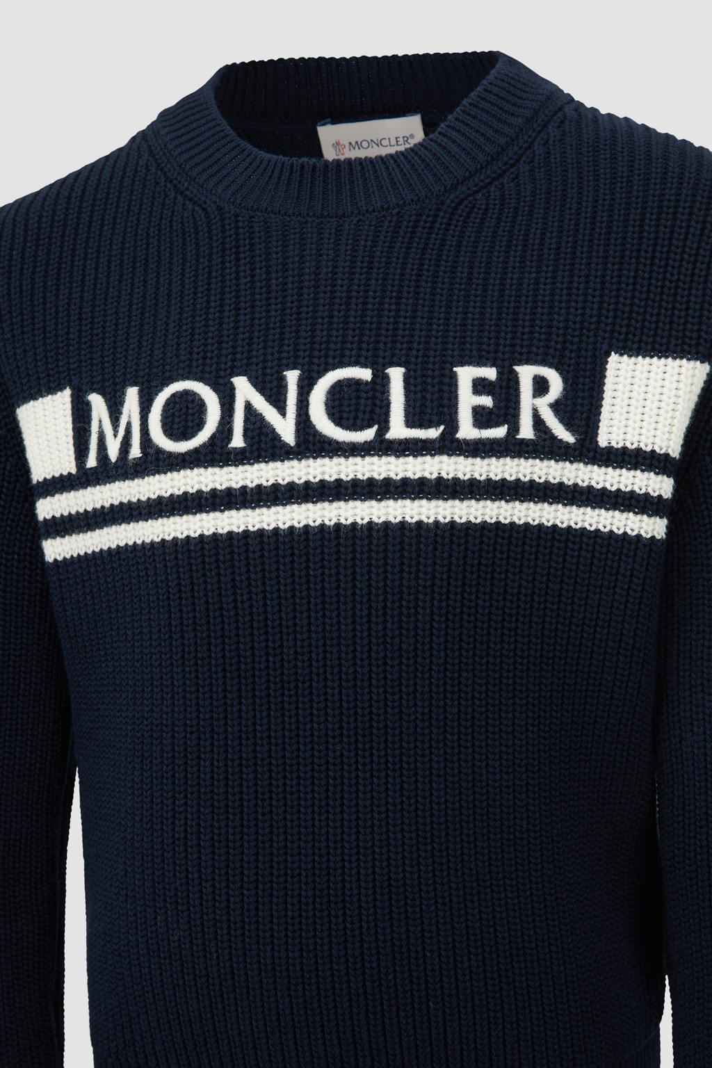 Pull en coton à logo Bleu - Sweatshirts et Maille Enfant | Moncler LU
