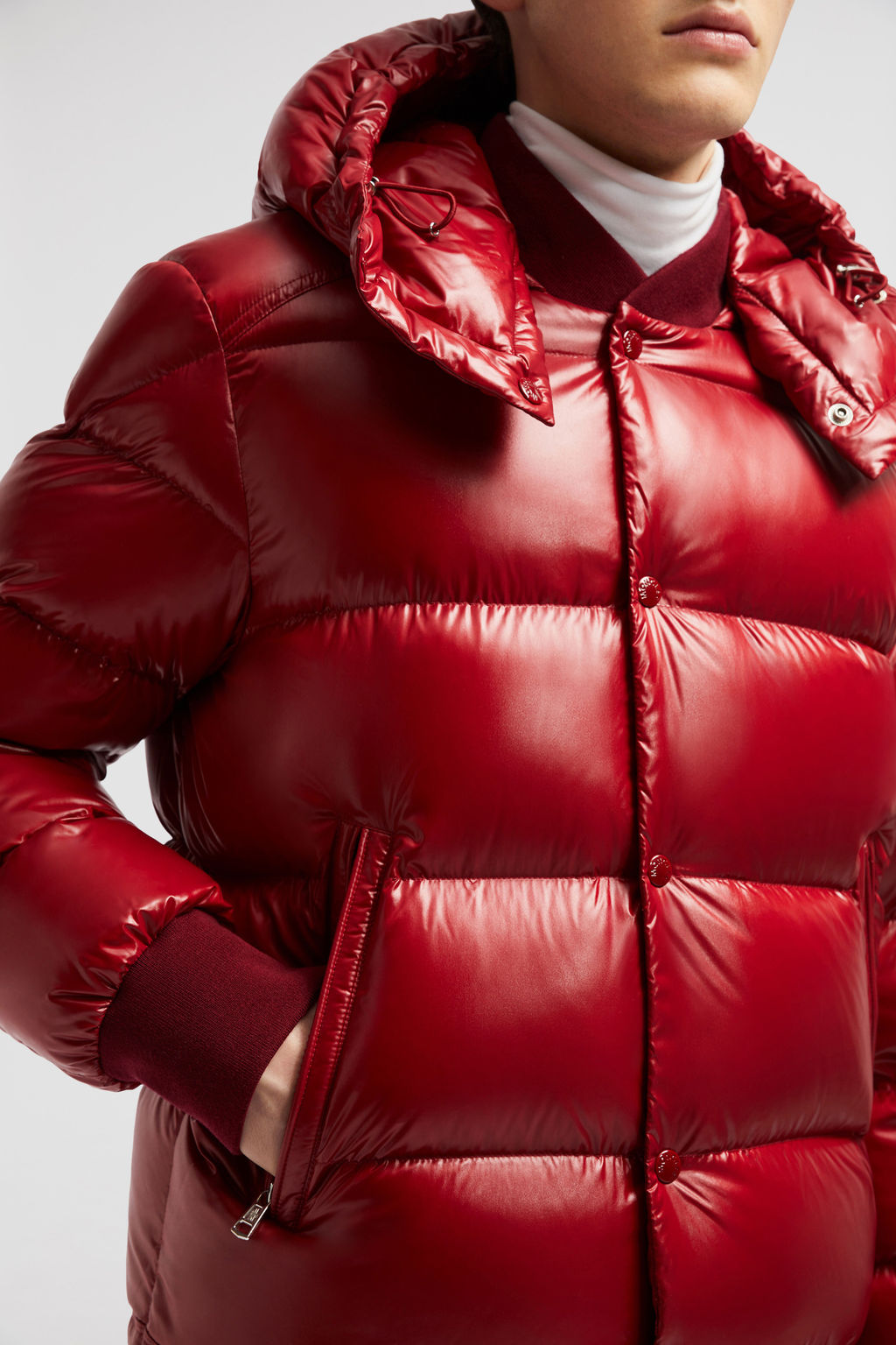 Dark Red Maljasset Short Down Jacket - Short Down Jackets for Men ...