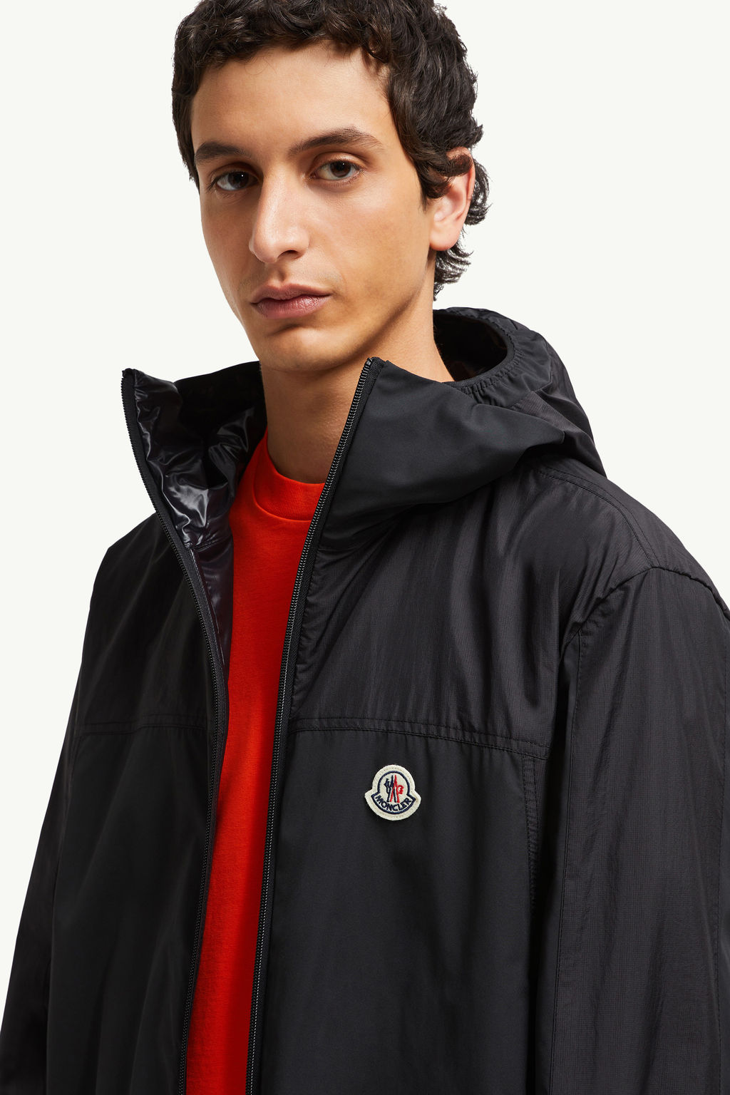 Black Kona Windbreaker - Windbreakers & Raincoats for Men | Moncler SG